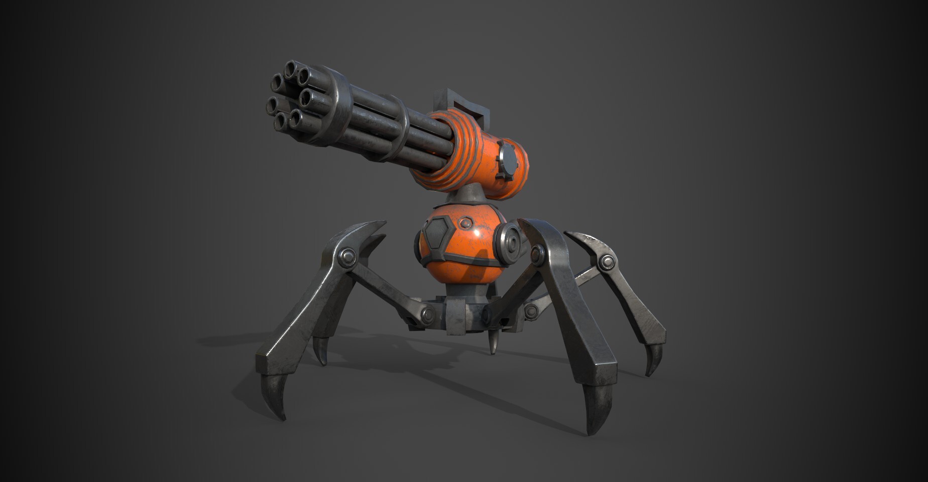 ArtStation - Spider Claw Minigun Robot
