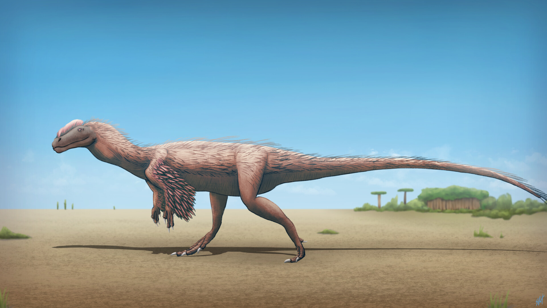 J.N. Hinge (SecondVoltage) - Dilophosaurus Paleo-art