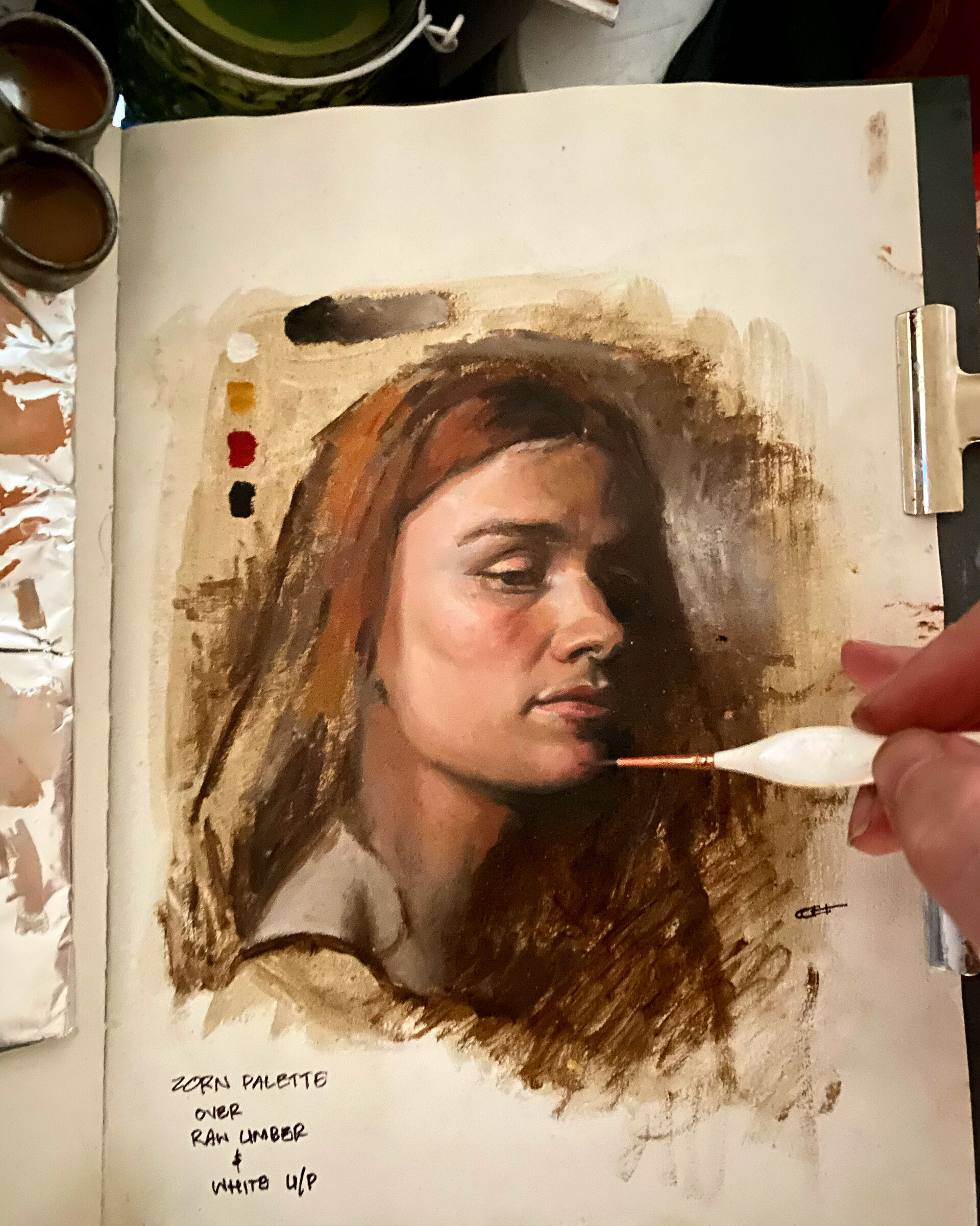 ArtStation - Wip oil portrait study