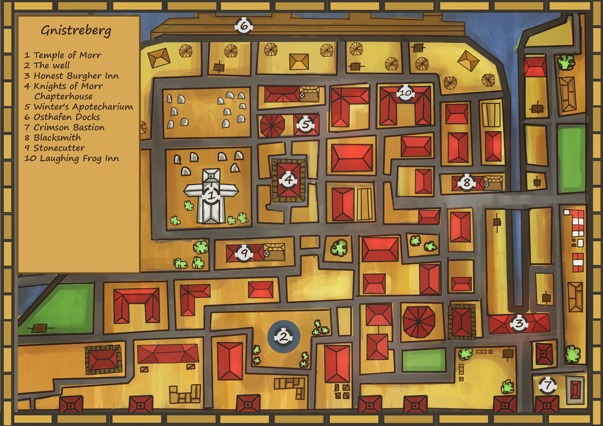 ArtStation - D&D Map : Warhammer - Salzenmund / District Map of Gnistreberg