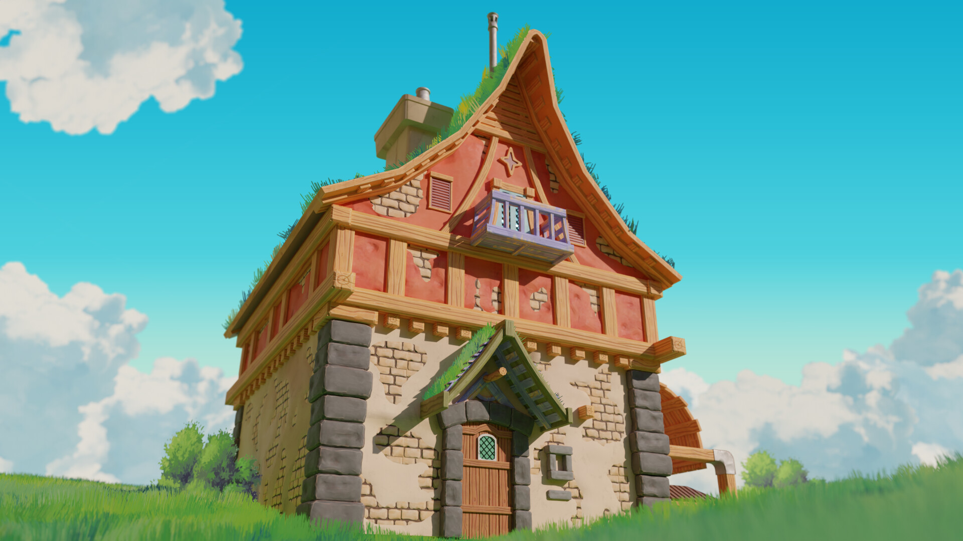 Rémi Viana - Ghibli style House