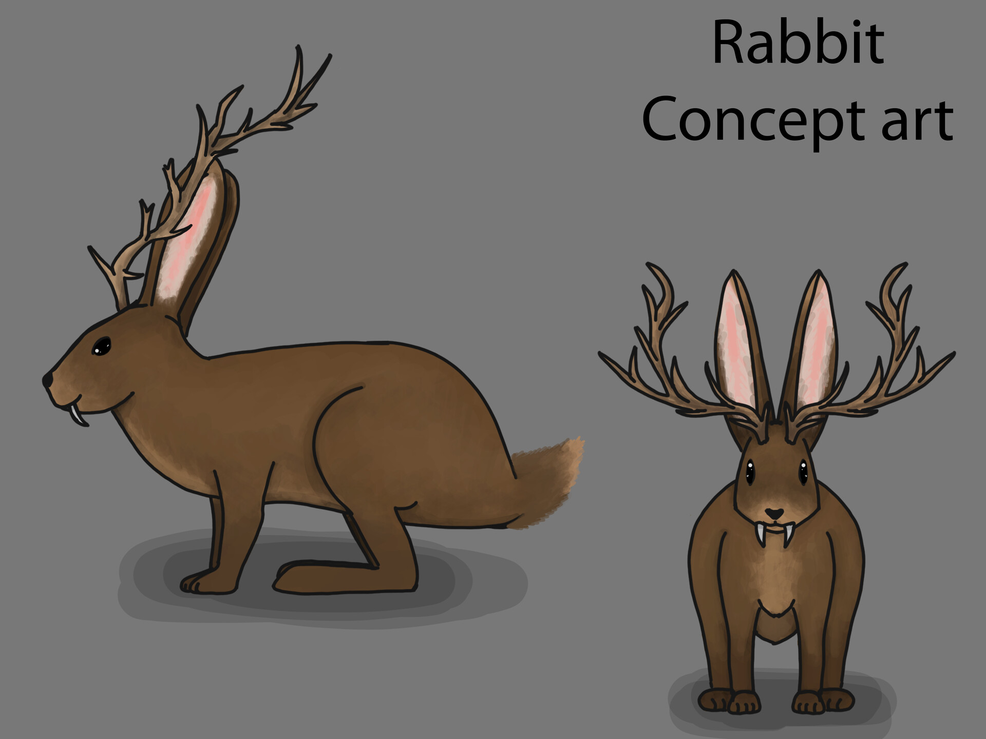 ArtStation - Rabbit/Jackalope Model