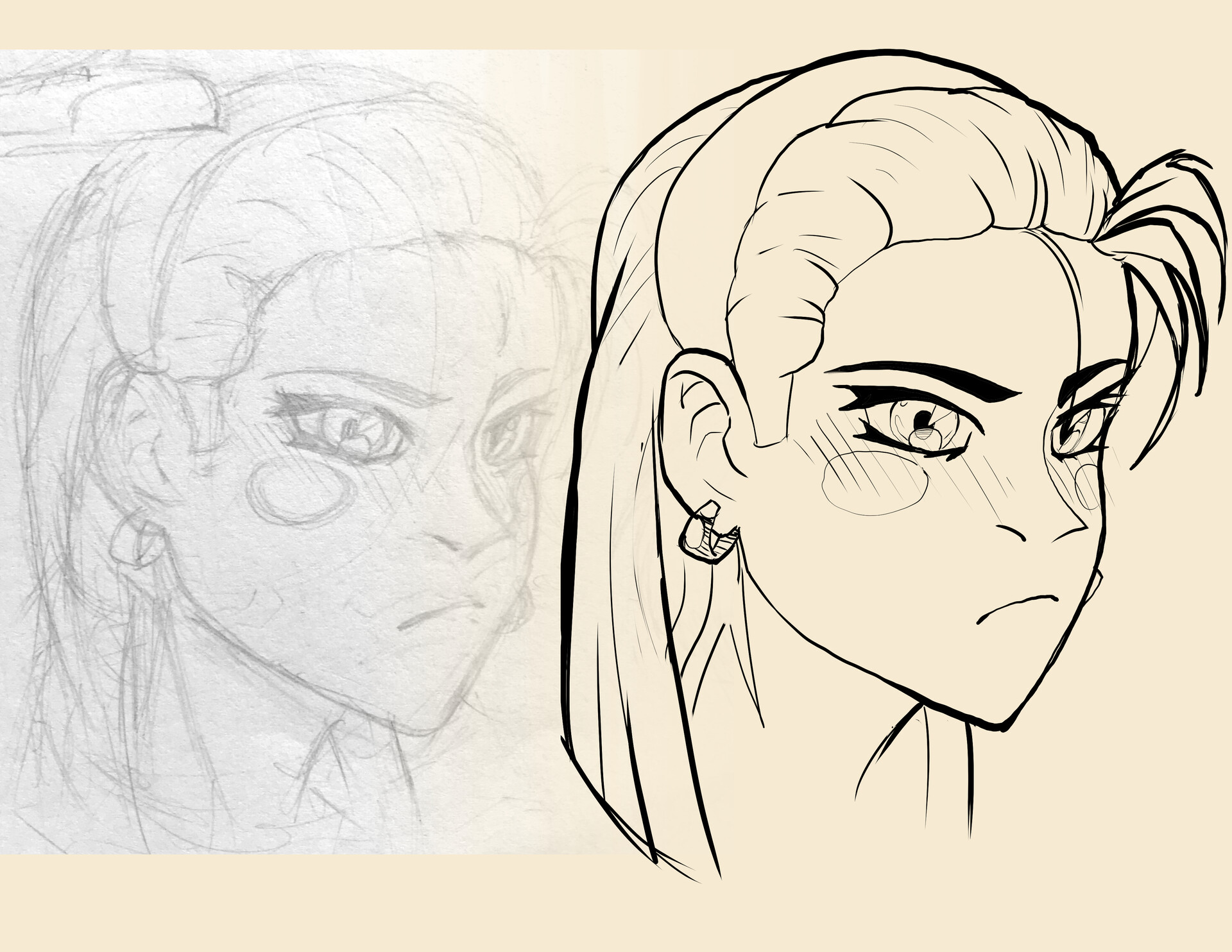 ArtStation - Anime nena sketch