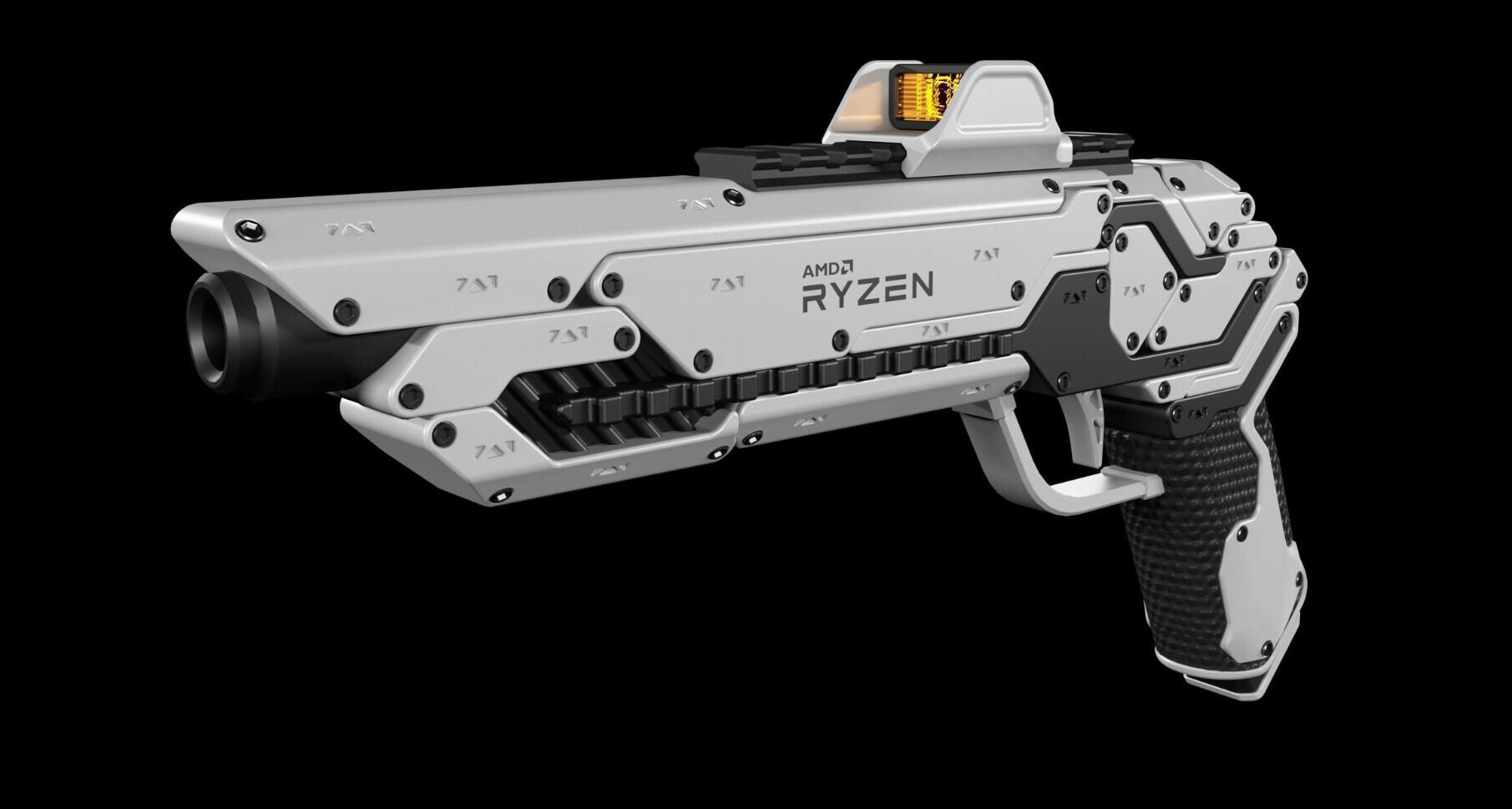 ArtStation - Sci-fi concept Pistol 3D model