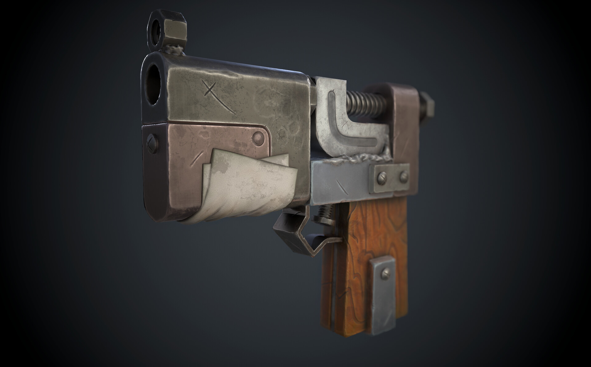 ArtStation - Home-made gun, videogame ready