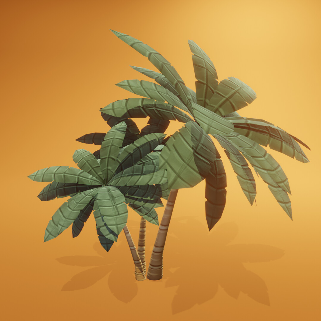 ilyu.ziya - Stylized Handpainted Palm Tree