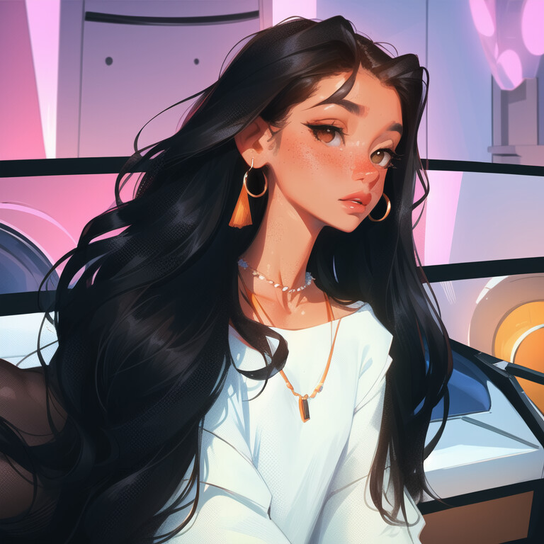 ArtStation - Long-haired girl