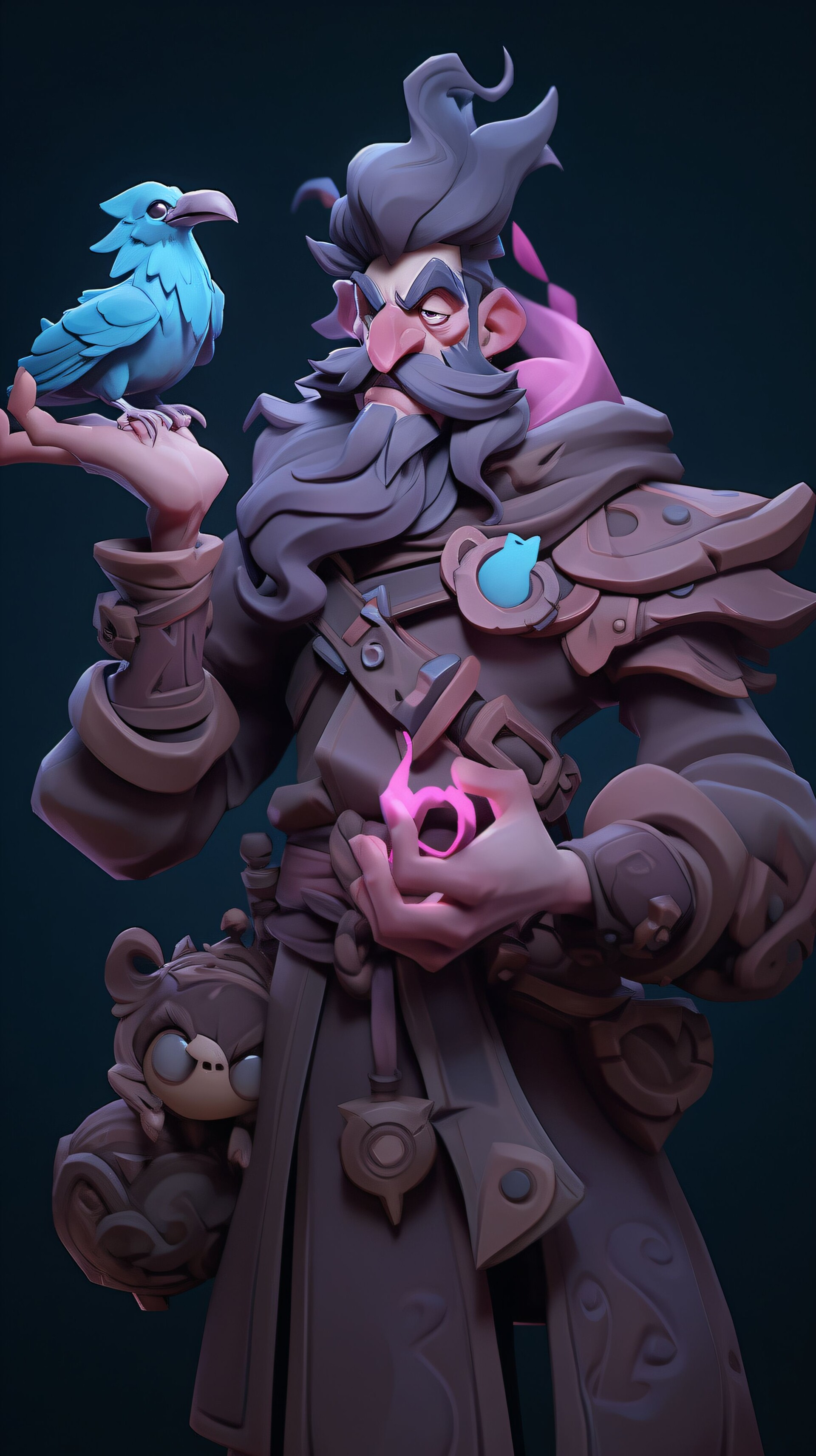 ArtStation - AI-20230418_01 Stylized mage (fire&ghost)