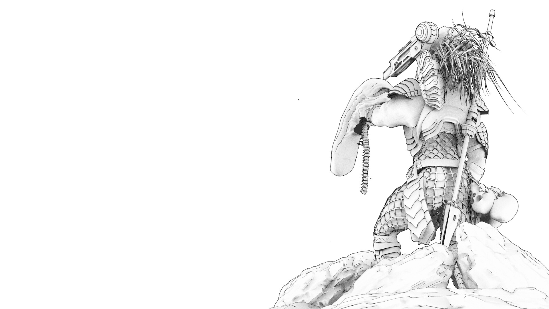 Dejan Davidovic - Predator Sculpt and texturing