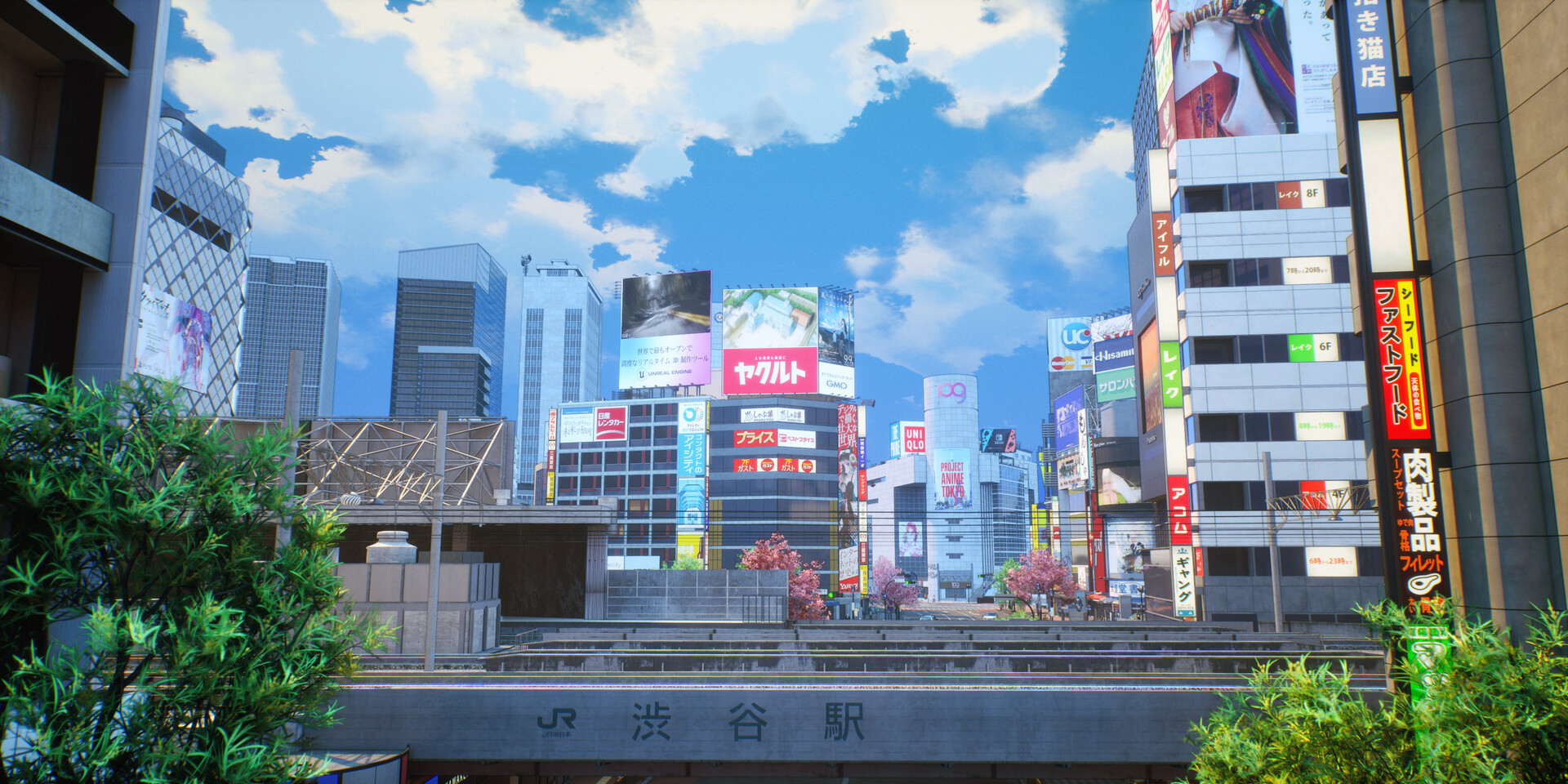 Yan ru - UE5 Anime Tokyo / Japanese City Game demo - Free download