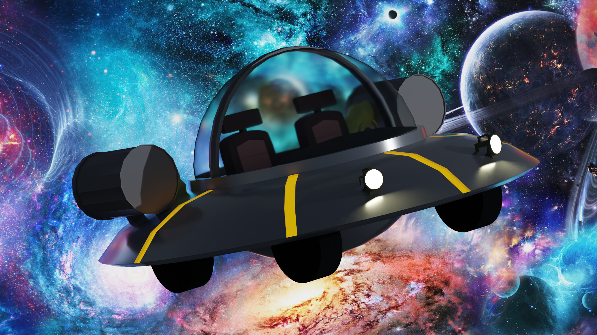 ArtStation - Low Poly/Effort Rick & Morty Car
