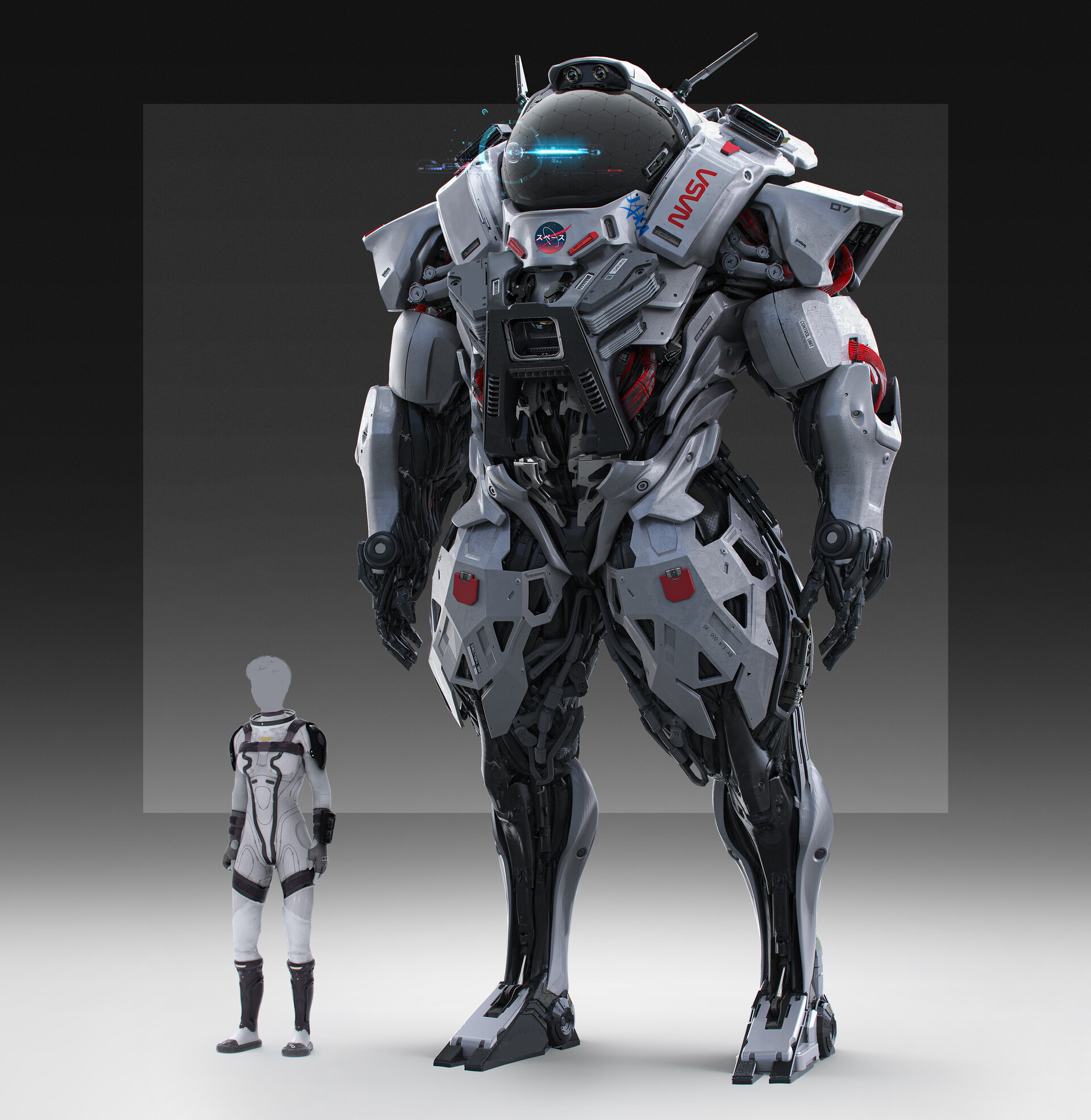 Wallpaper Abrar Khan Futuristic Soldier Women Robot