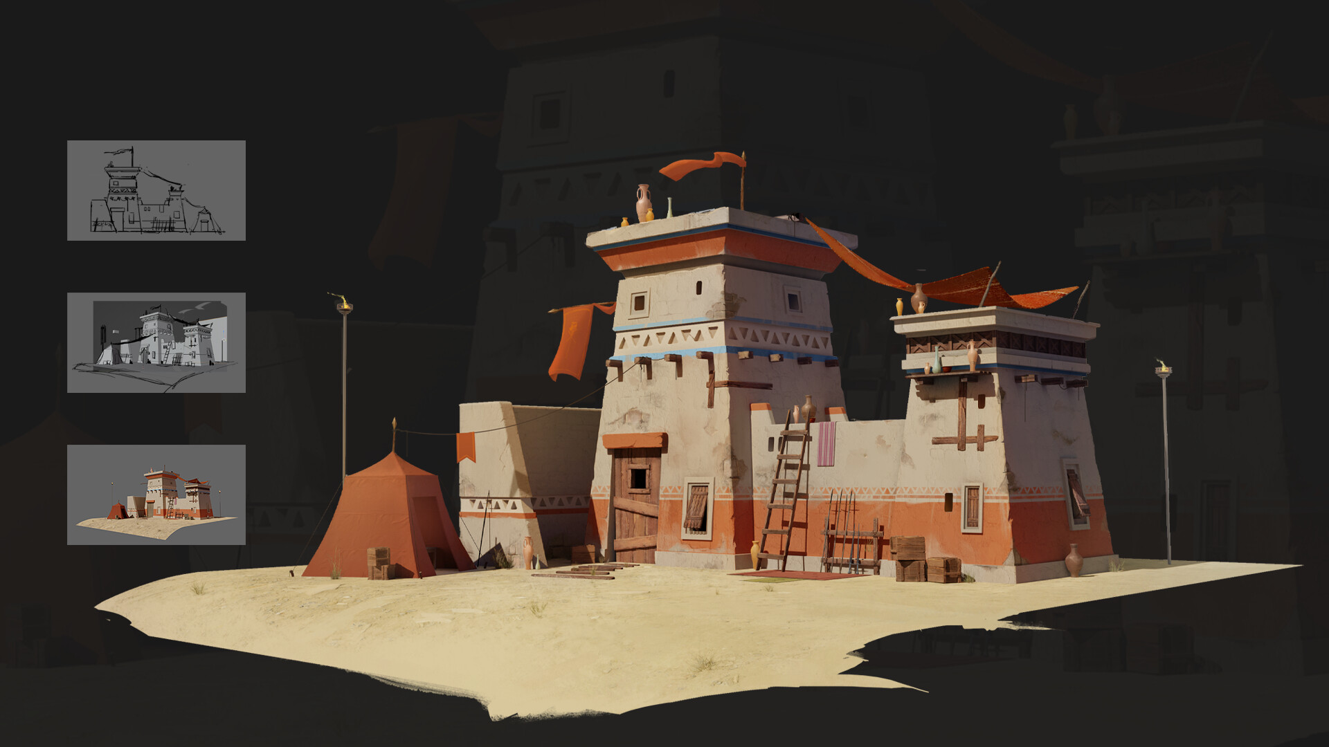 ArtStation - Egyptian style houses