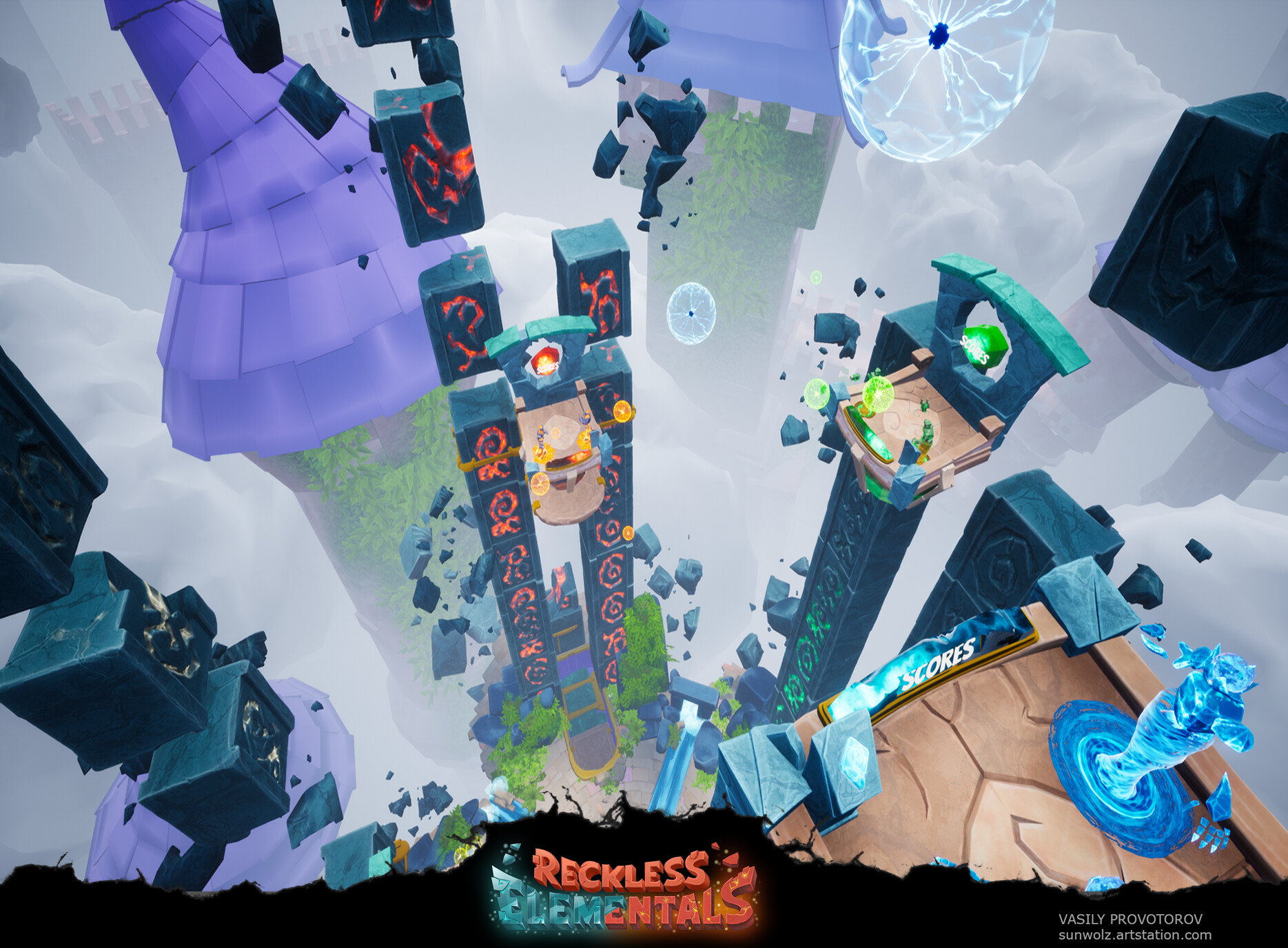 Vasily Provotorov - Creating the Reckless Elementals Art