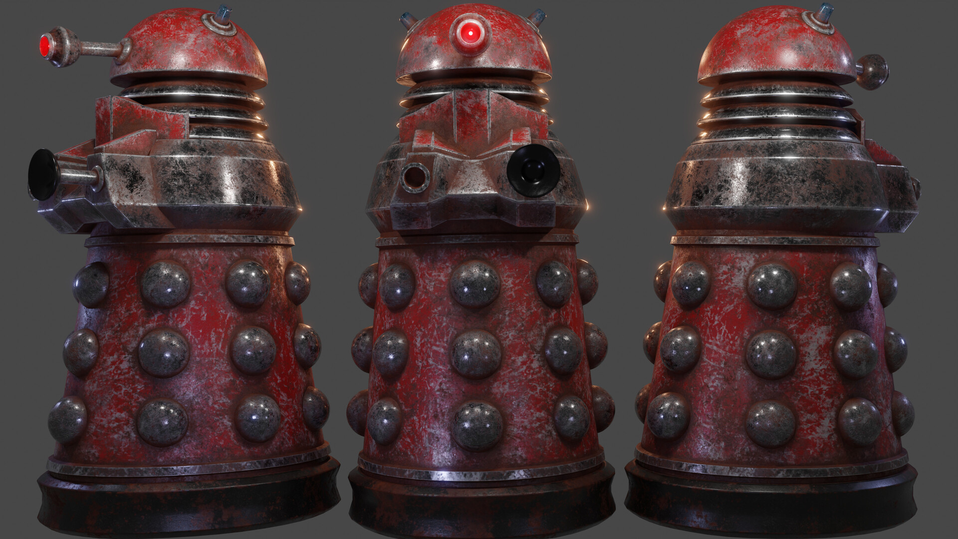 Red Dalek Drawing