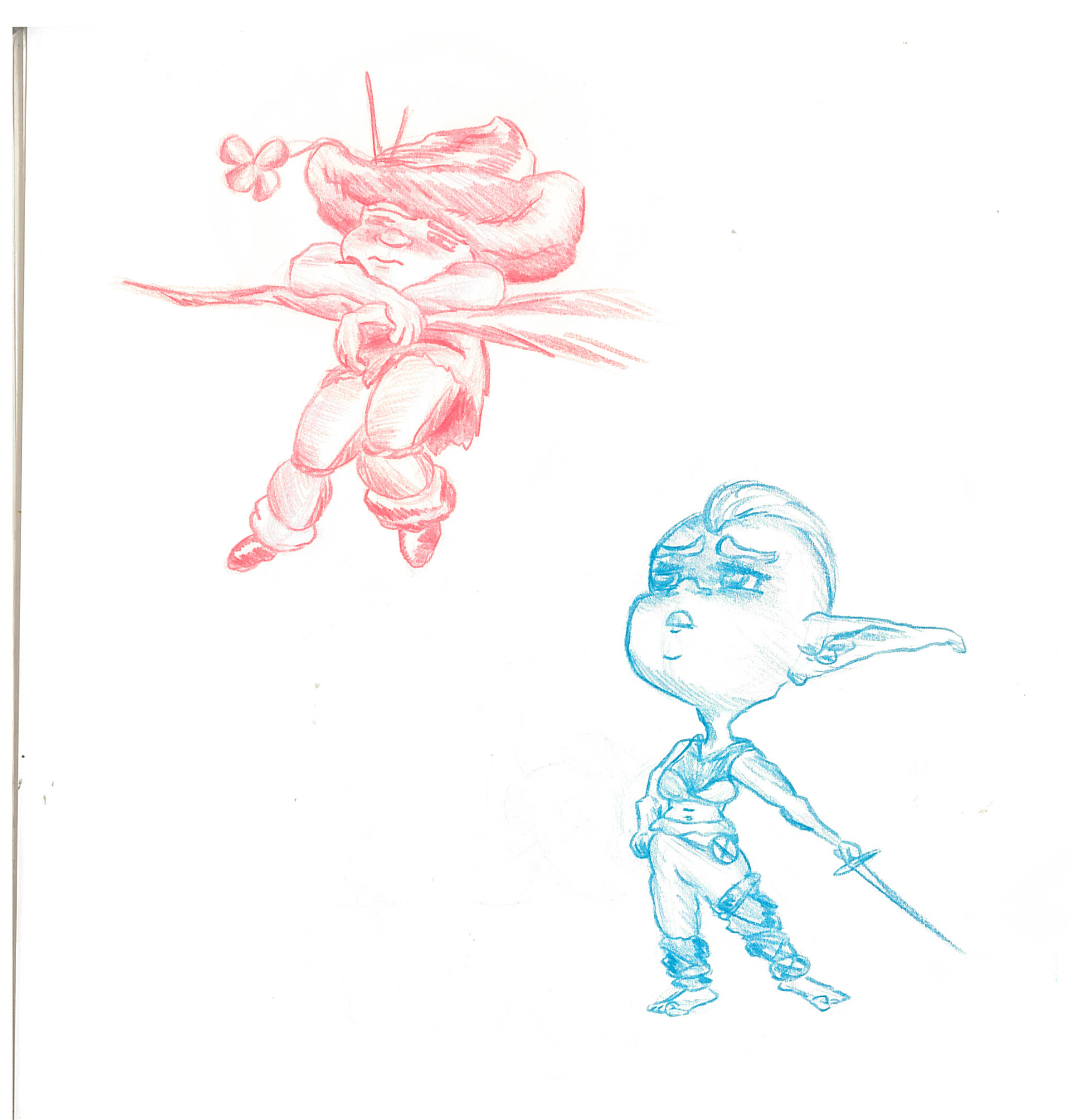 ArtStation - Human and pixies sketches