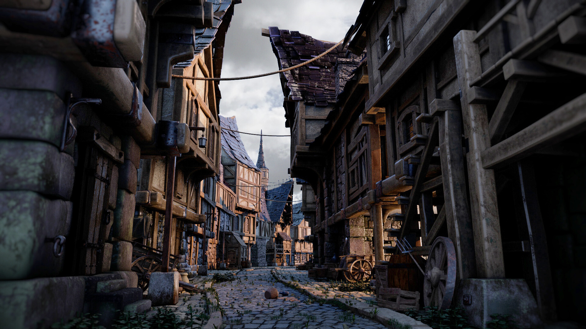 ArtStation - Medieval street