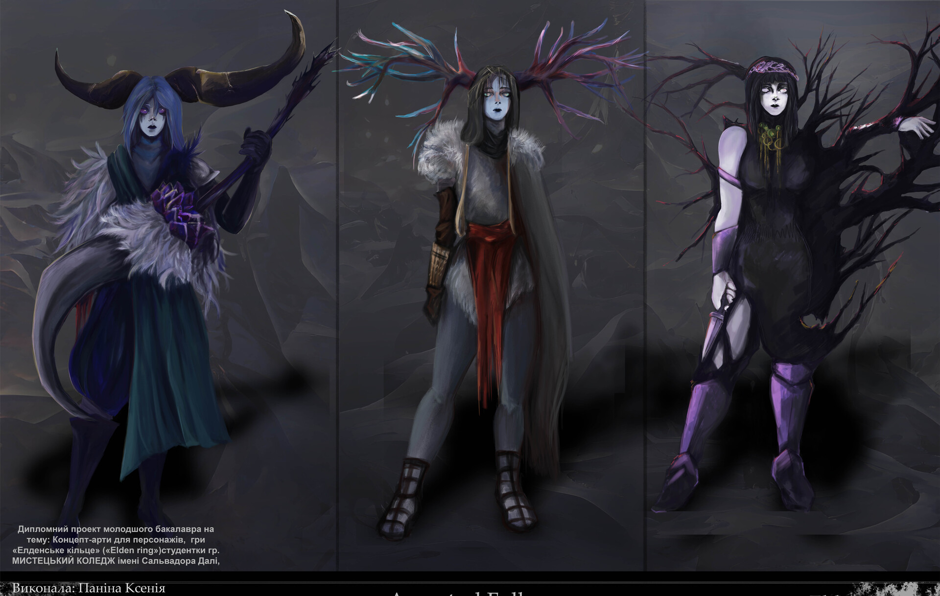 ArtStation - My diploma work character concepts dark fantasy style