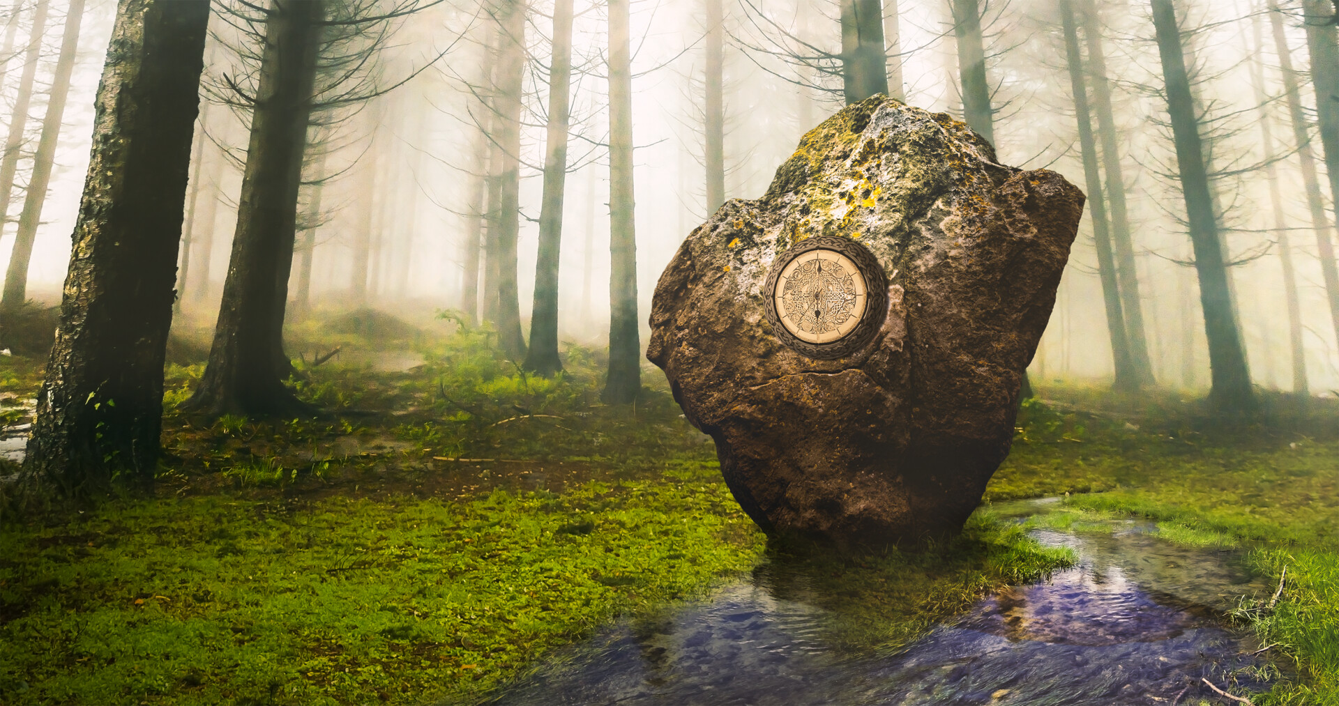 ArtStation - Photomontage: Forest clock