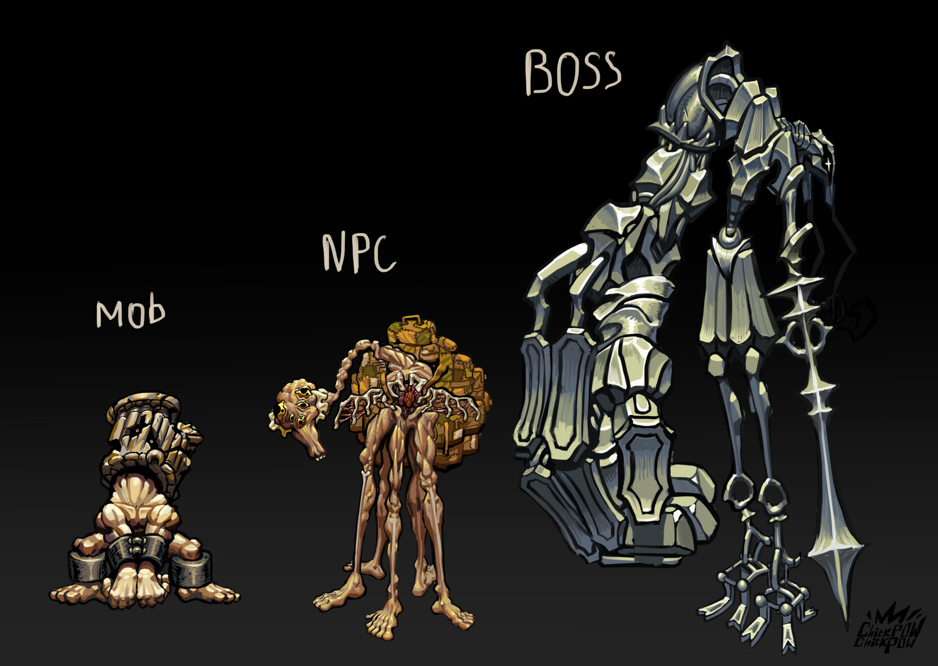 ArtStation - character design for horror platformer