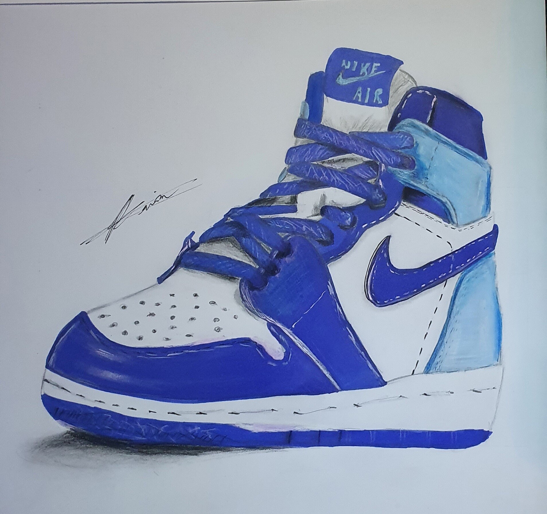 ArtStation - blue air jordan