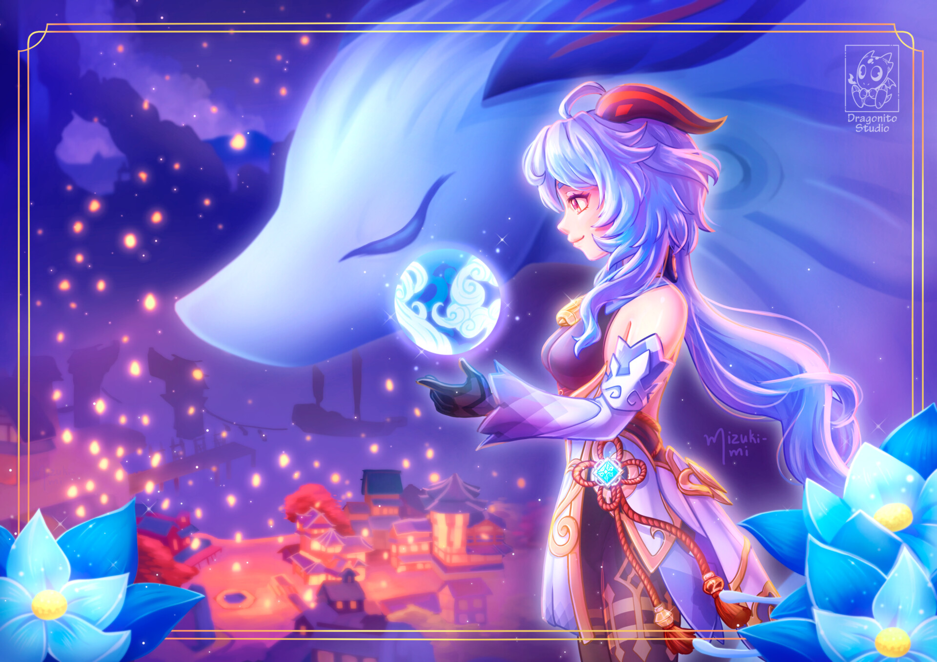 ArtStation - Ganyu Lantern Rite - Genshin Impact Fanart