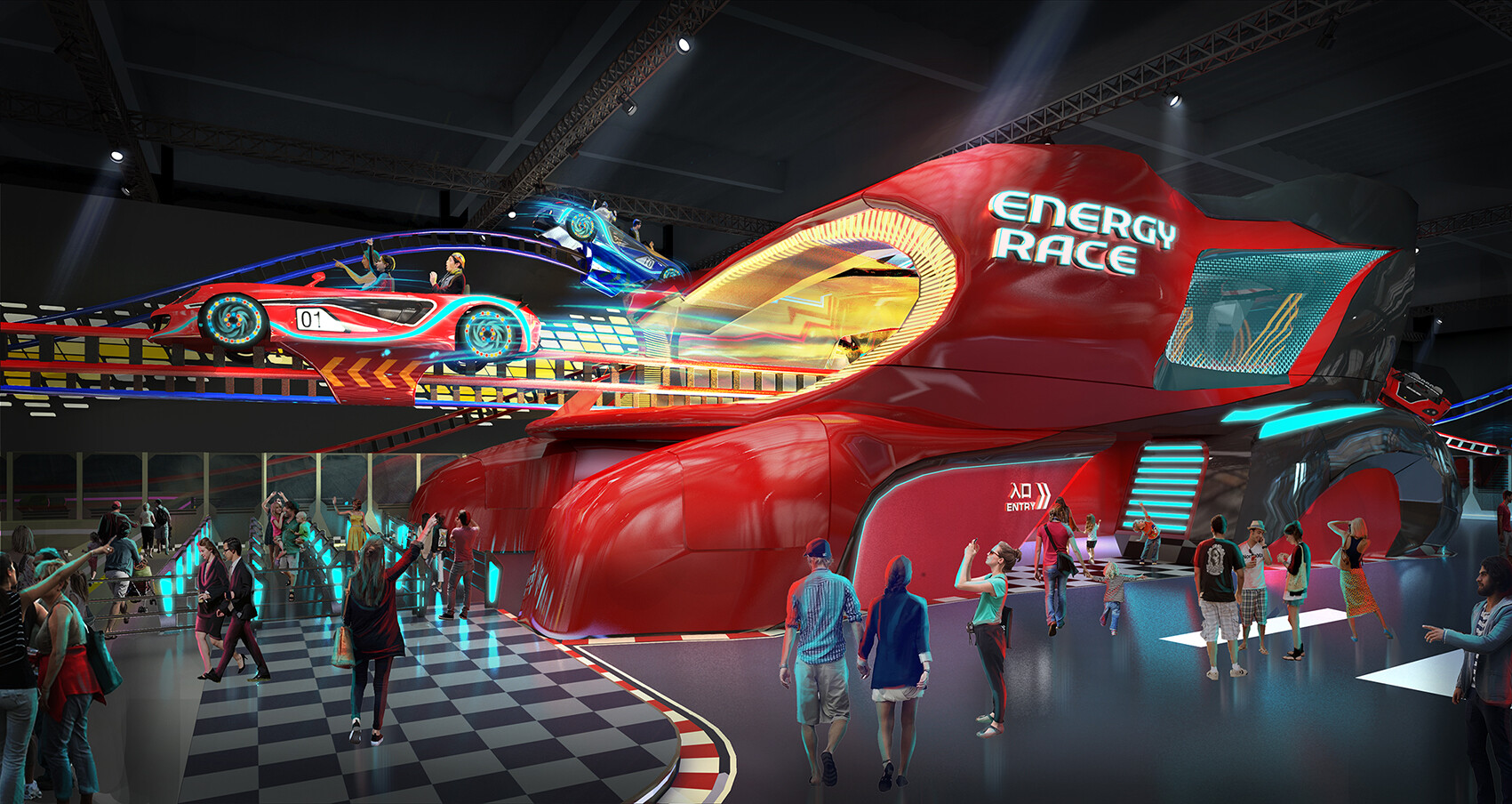 ArtStation - Indoor Car Theme Park