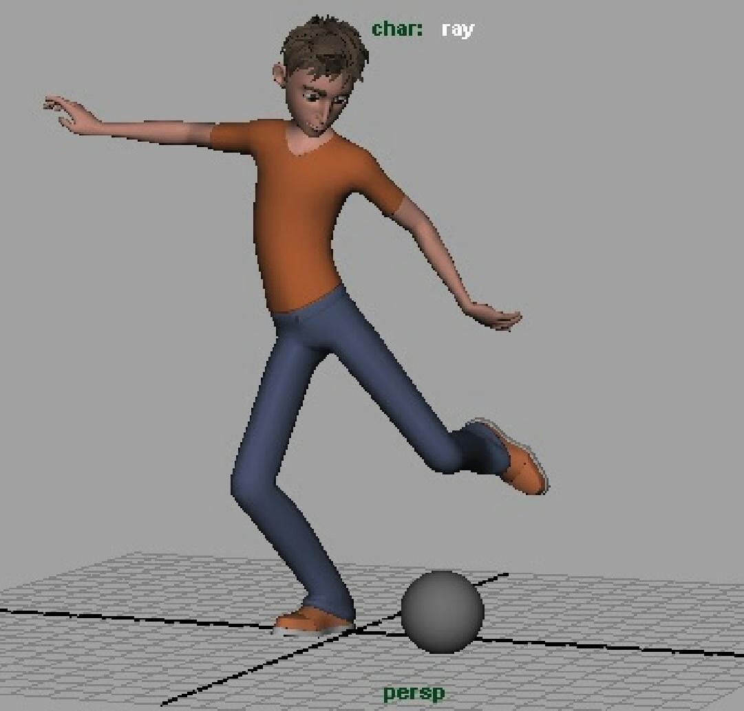 ArtStation - Football Kicking Pose