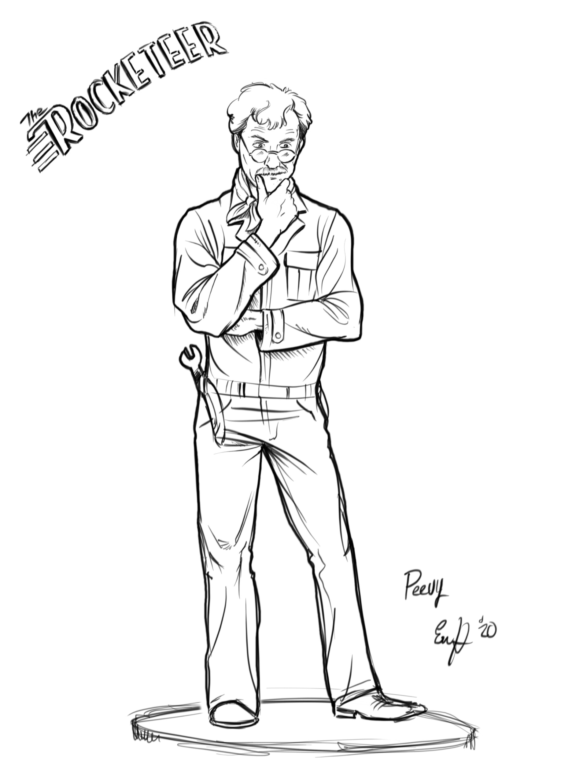 Rocketeer Jetpack Drawing