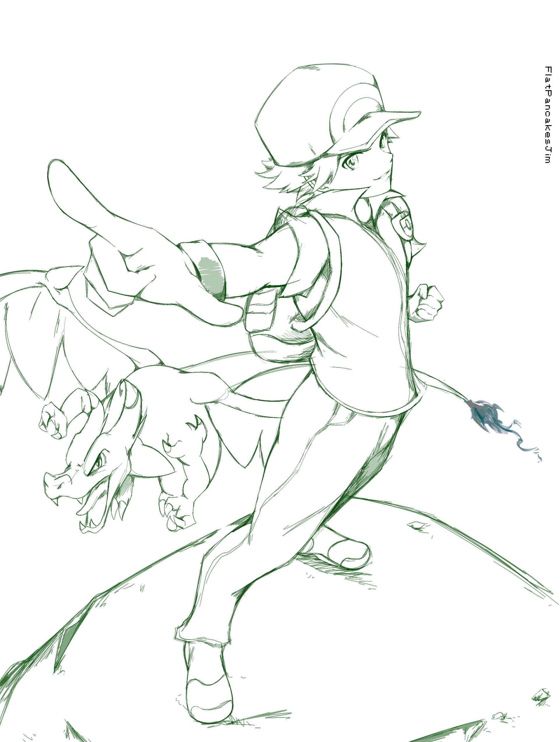 red pokemon coloring page