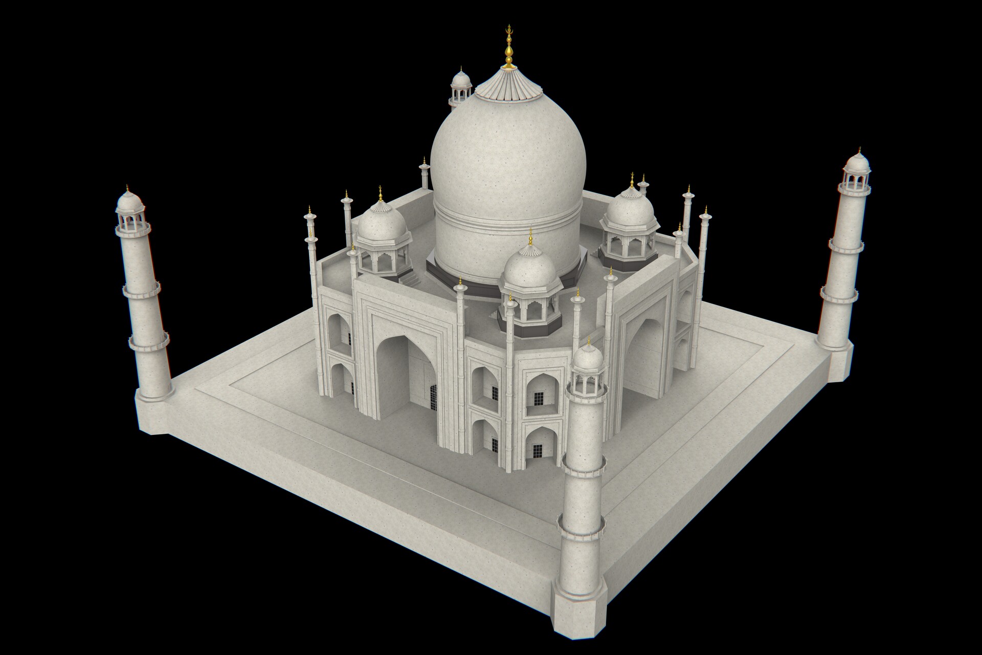 Gopinadh R - Taj mahal 3d model