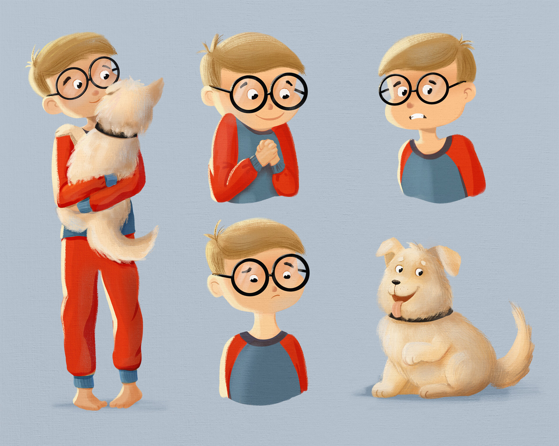 ArtStation - Boy and dog character design