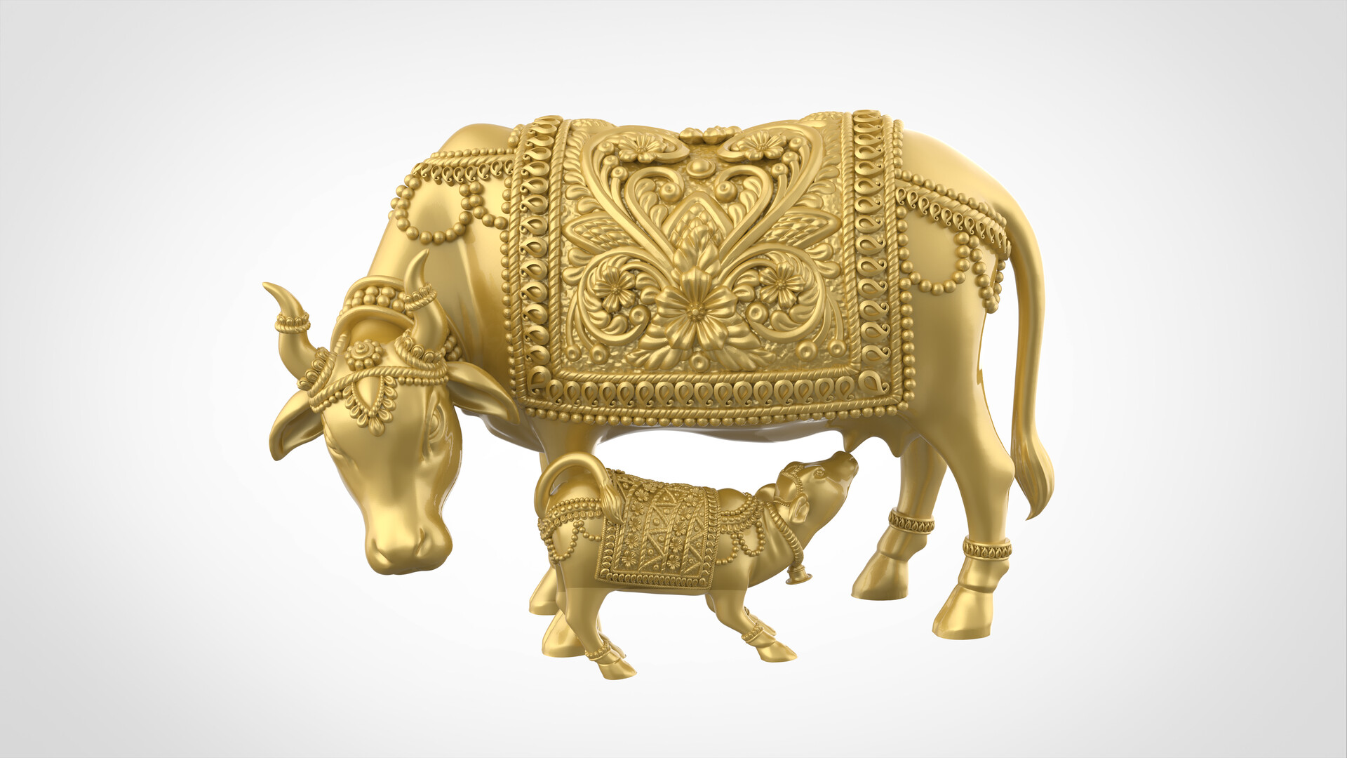 ArtStation - cow and calf 3d-print model | bull 3d-print file | ox 3d ...