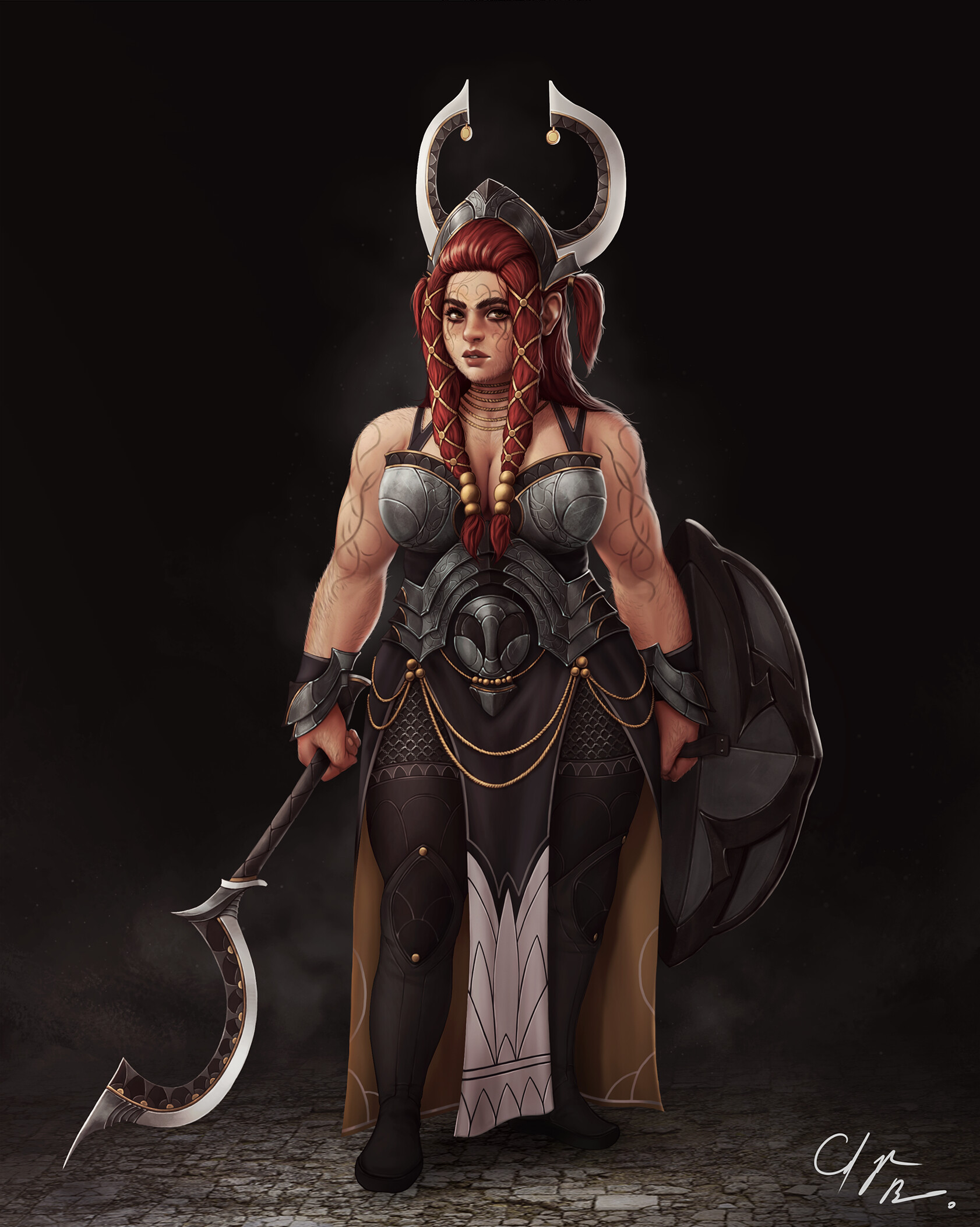 ArtStation - Dwarf Warrior Princess - Character Concept