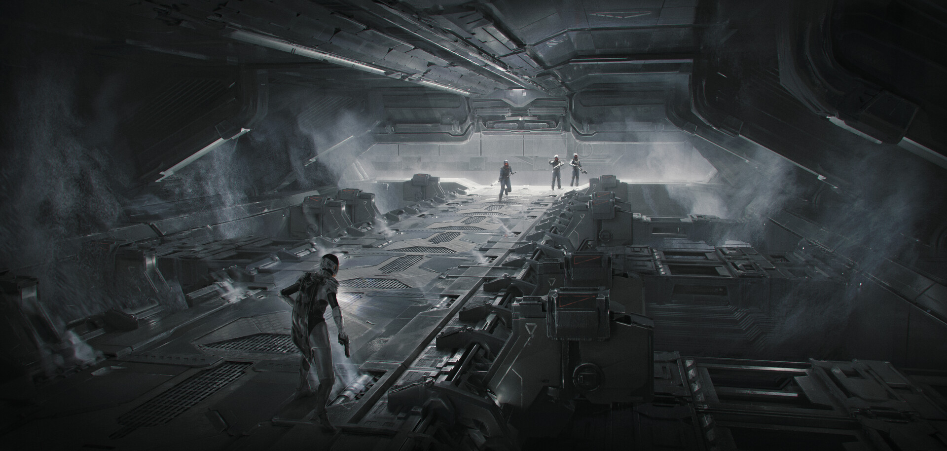 ArtStation - Dark heavy sci-fi. Corridor.