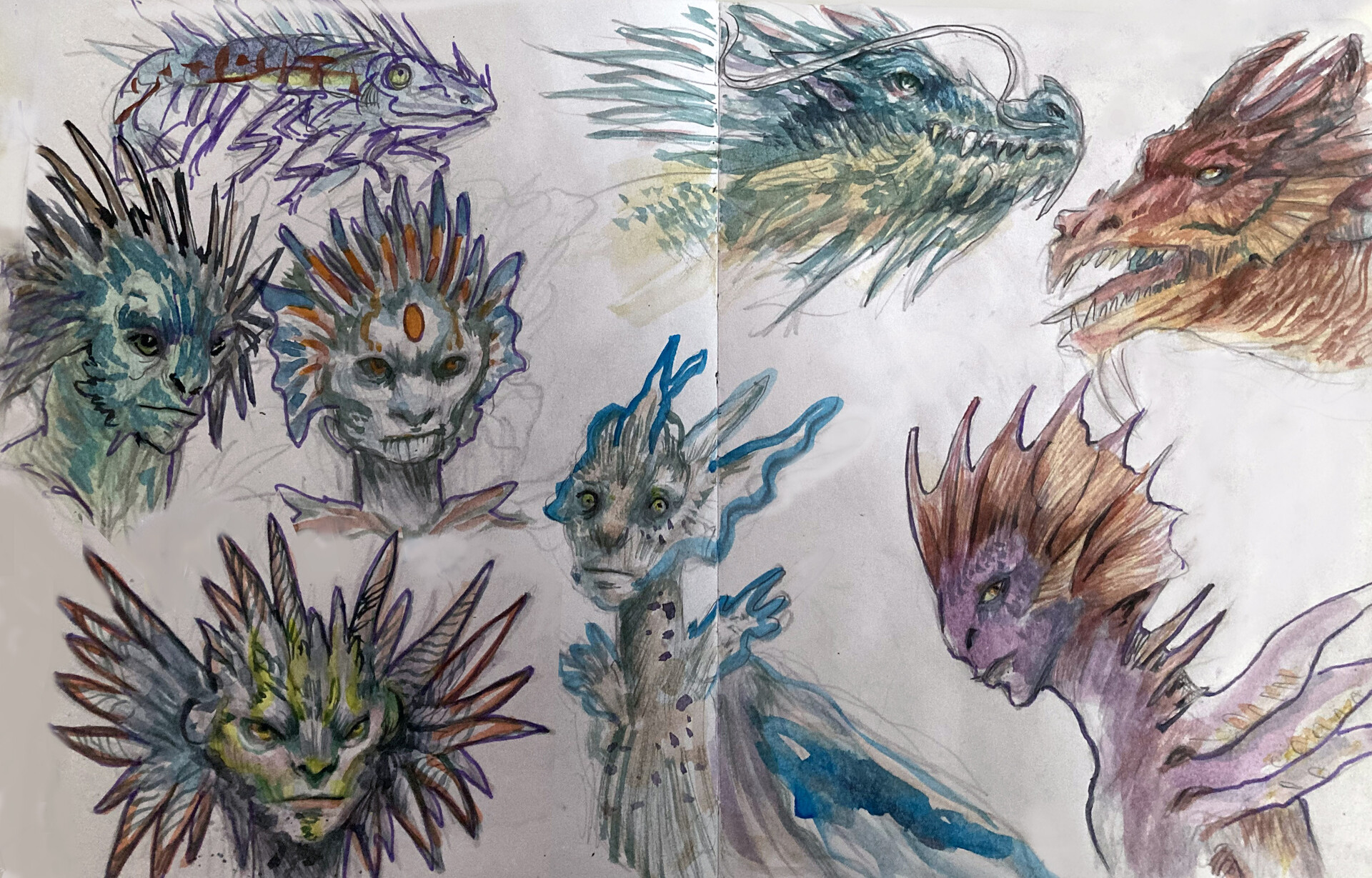 ArtStation - Fantasy creatures sketchbook