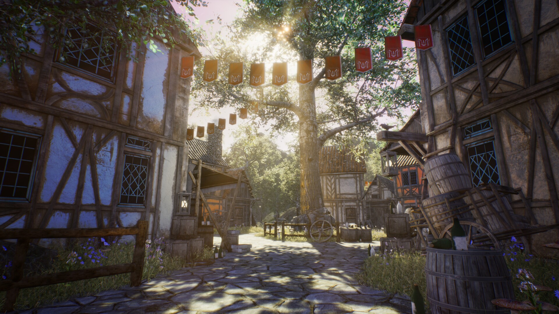 ArtStation - Evening medieval village