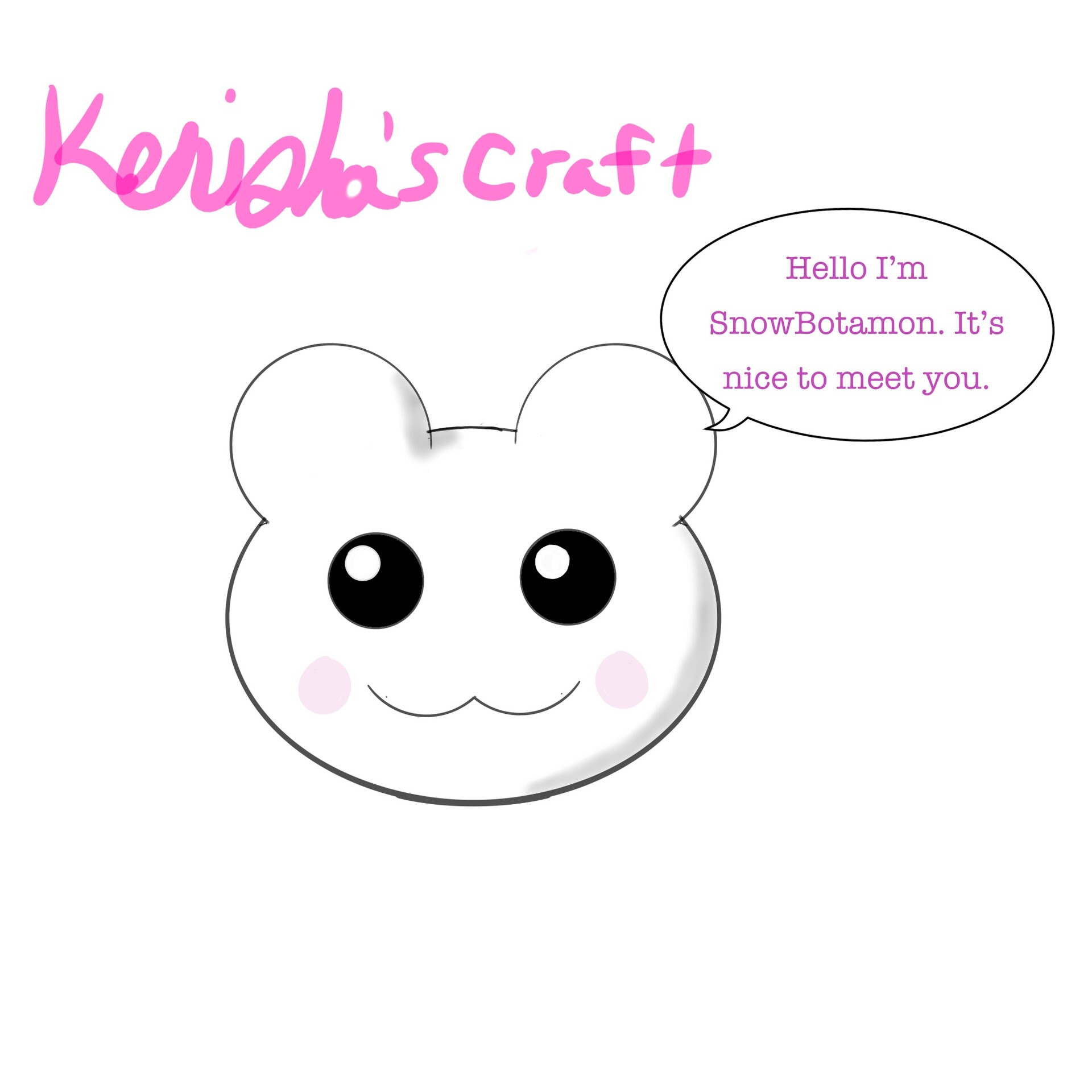 ArtStation - SnowBotamon/YukiBotamon Digimon