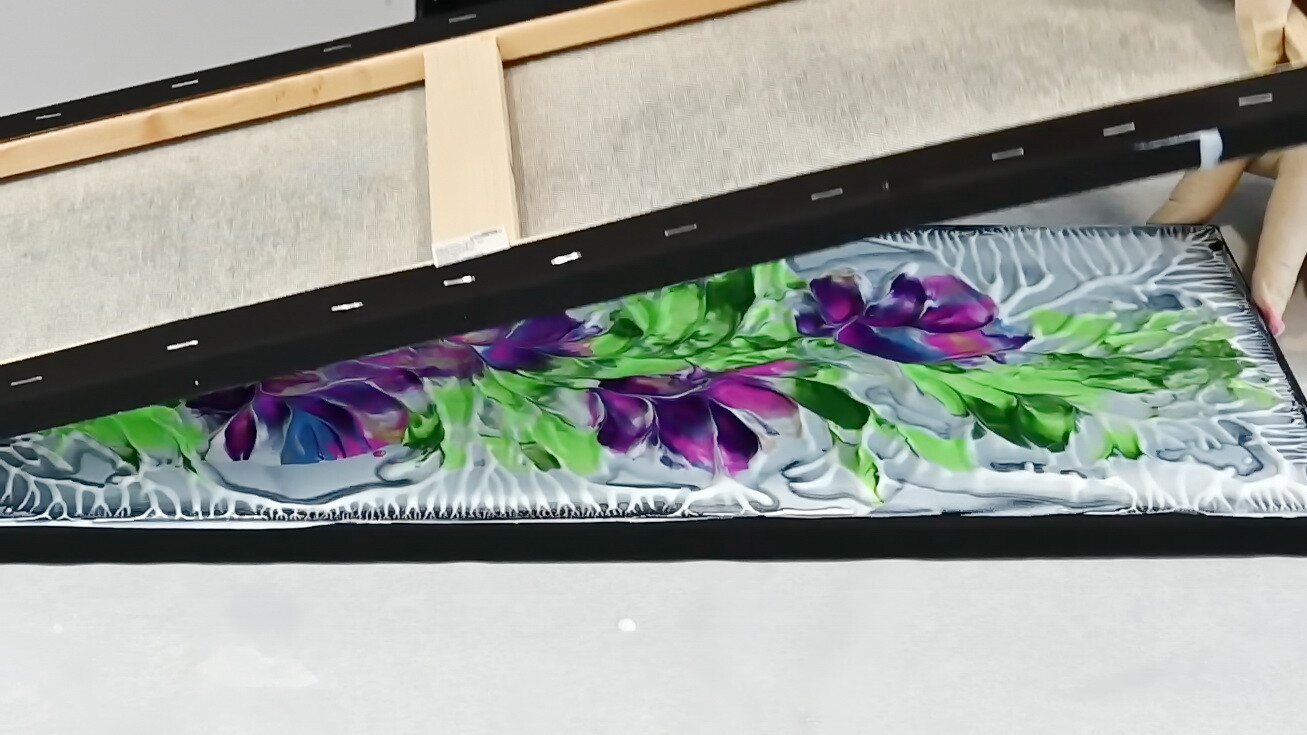 Fiona Art - DIPTYCH Acrylic Painting ~ Acrylic Pouring Flower Dip ...