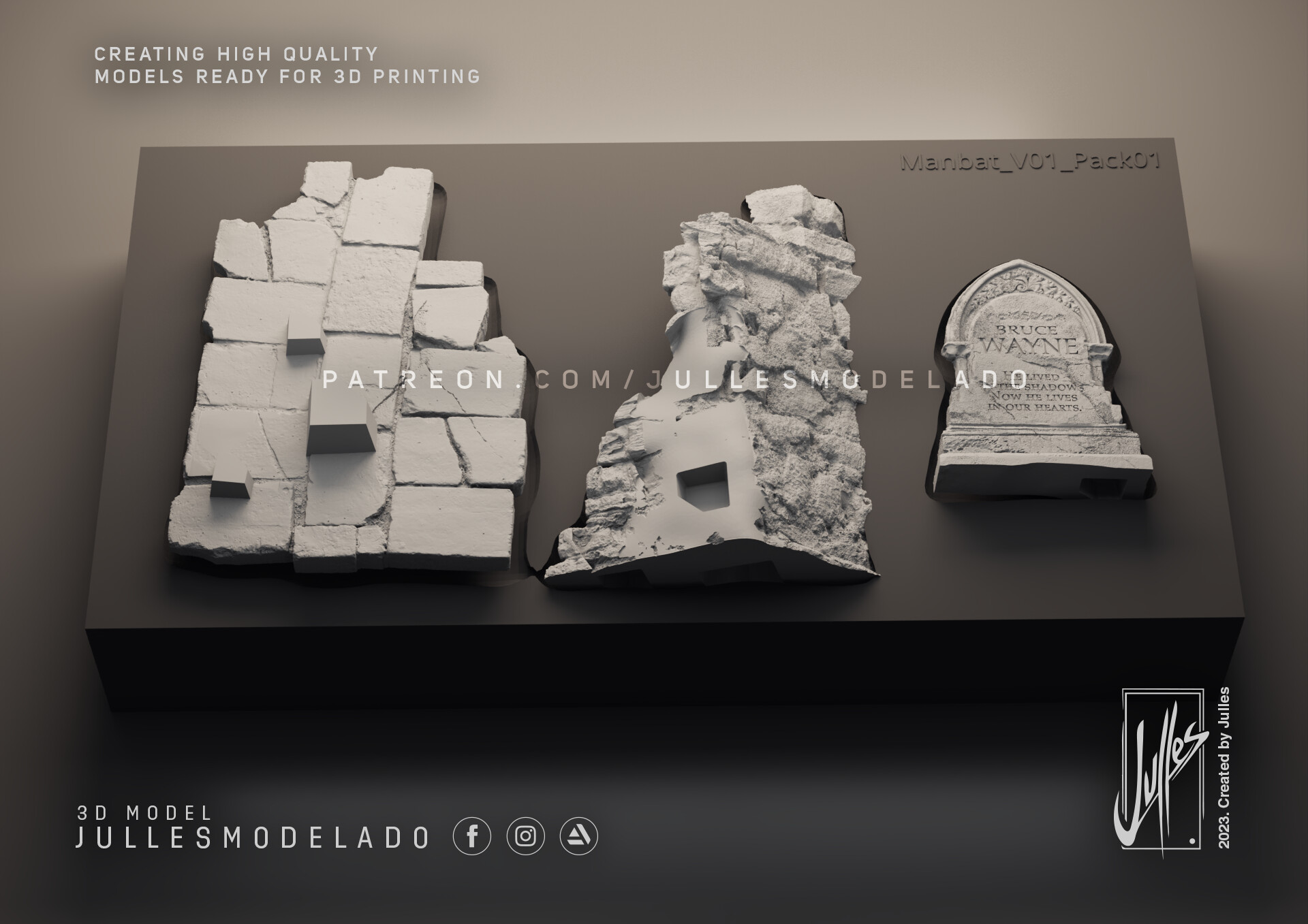 Julles Modelado - Manbat 3d Print Model