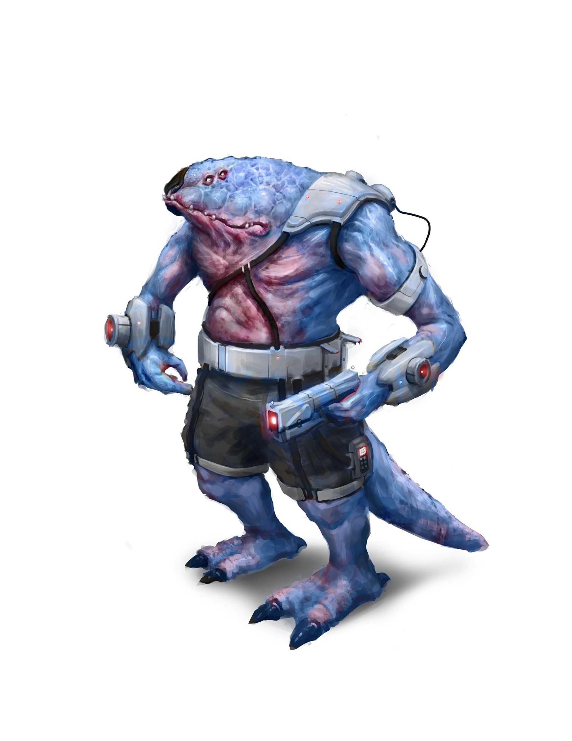 ArtStation - Blue alien concept