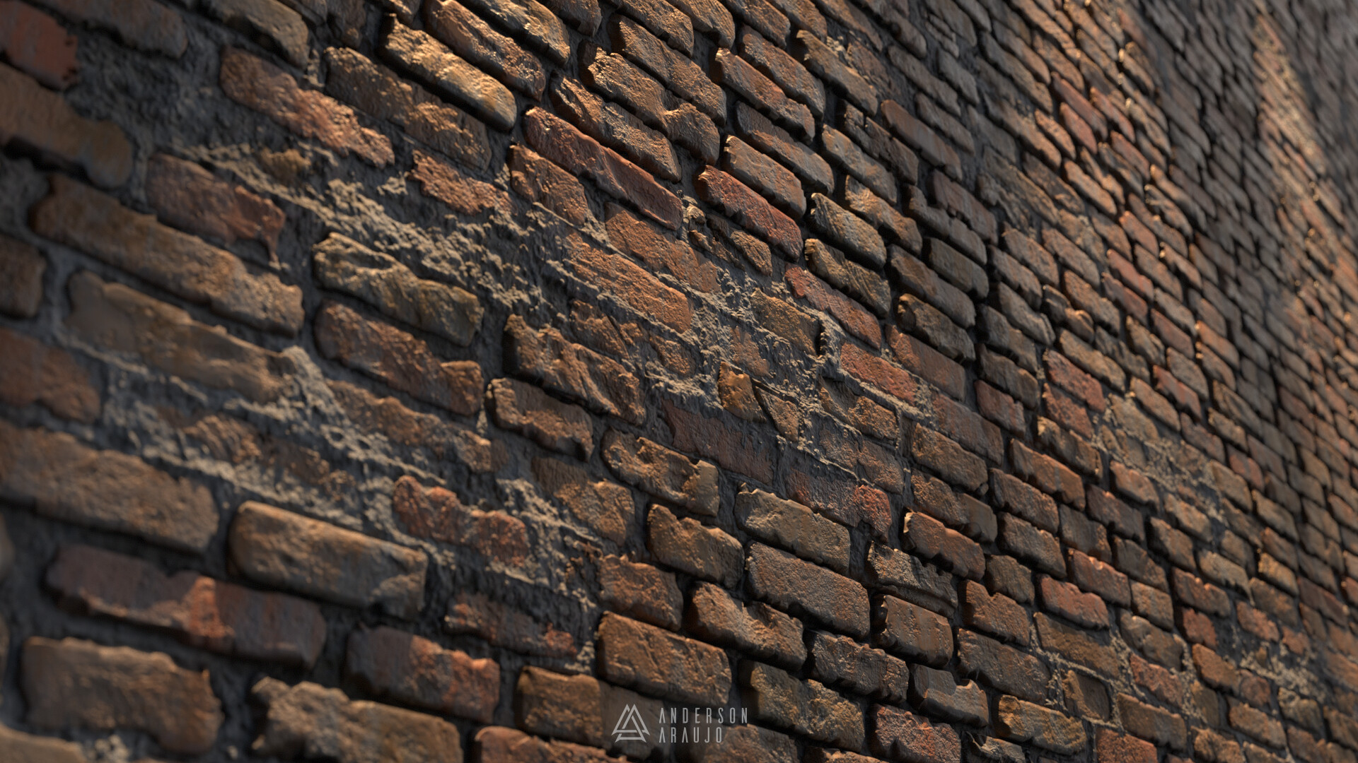 ArtStation - Brick Damaged - Substance Designer - Study