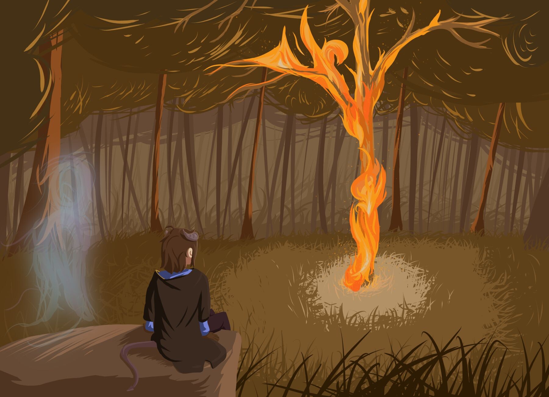 ArtStation - Ghosts in the Forest