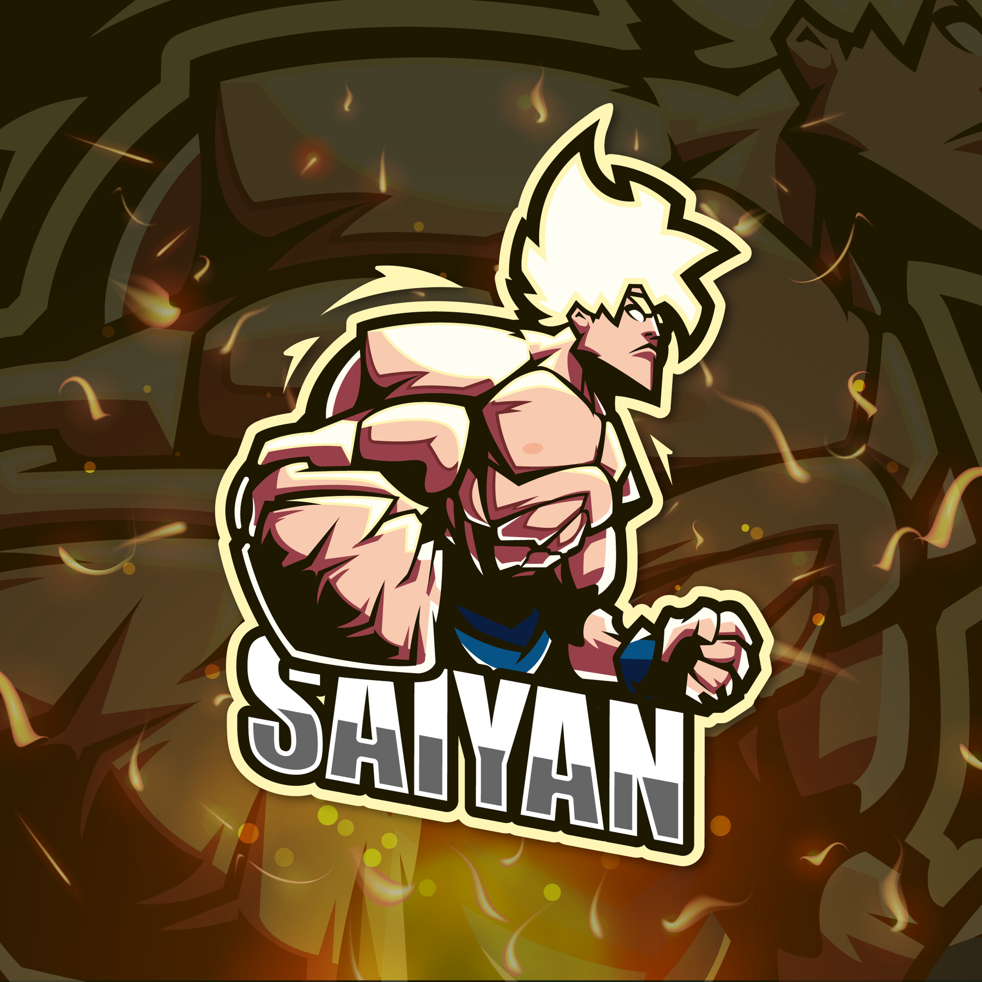 ArtStation - Dragon ballz Goku mascot logo