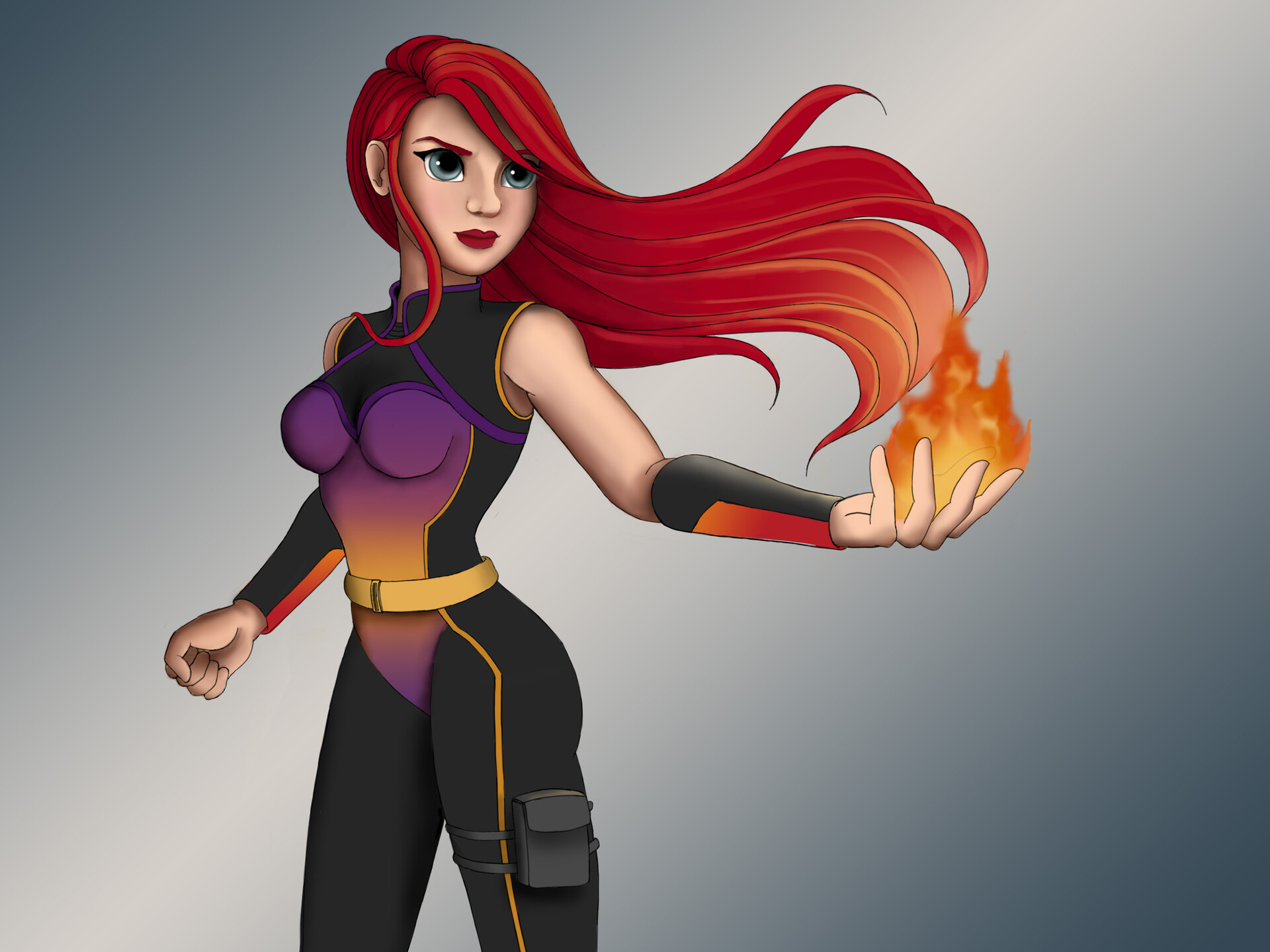 Fire Superhero Girl