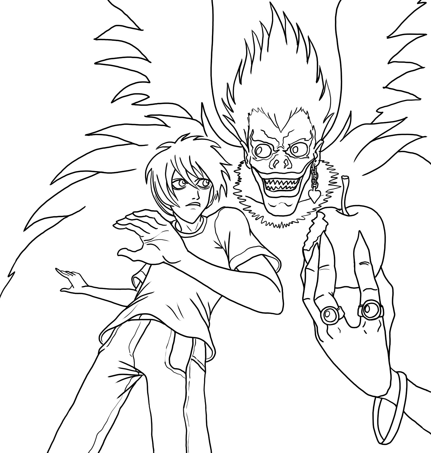 coloring pages death note