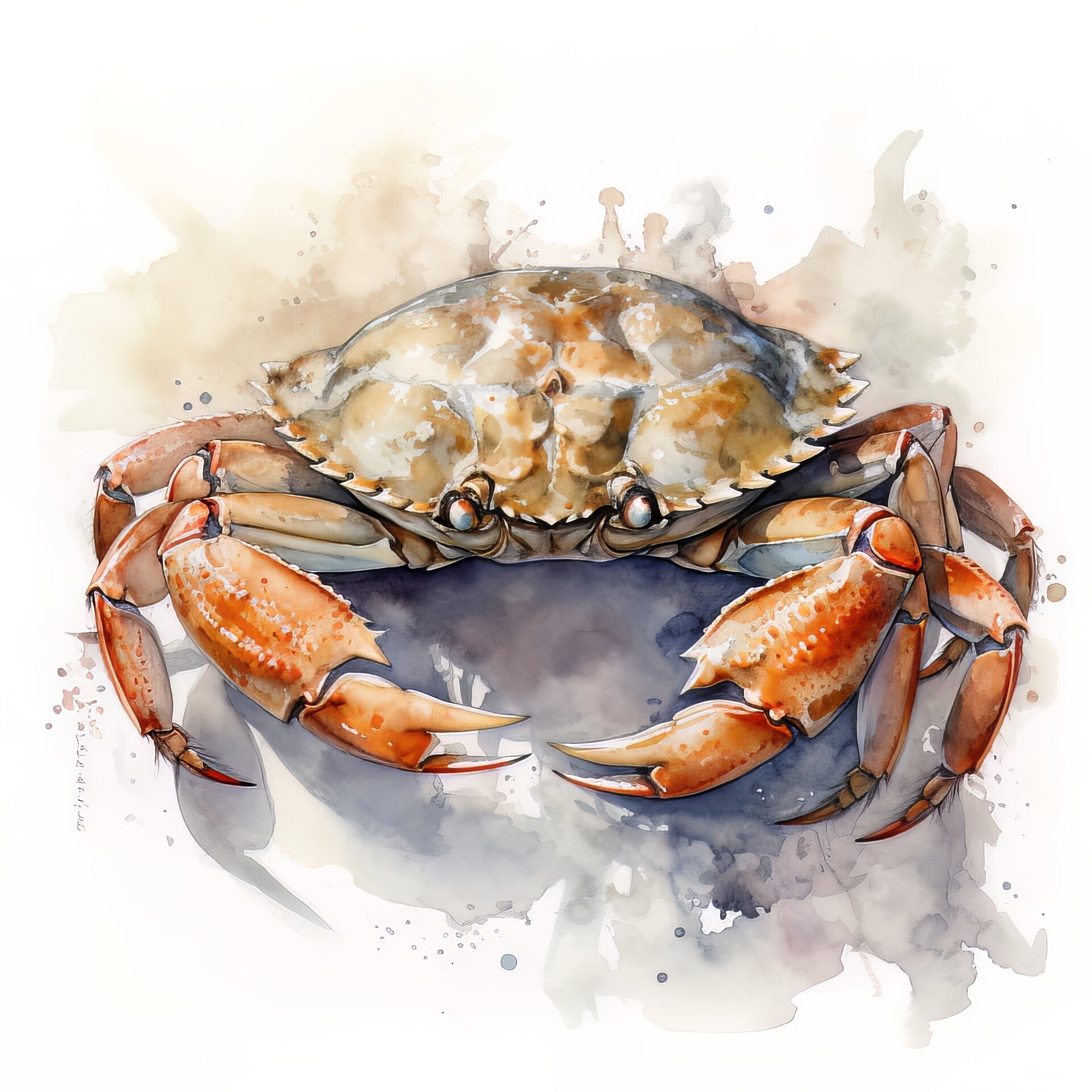 ArtStation - Crab Animal Portrait Watercolor Painting