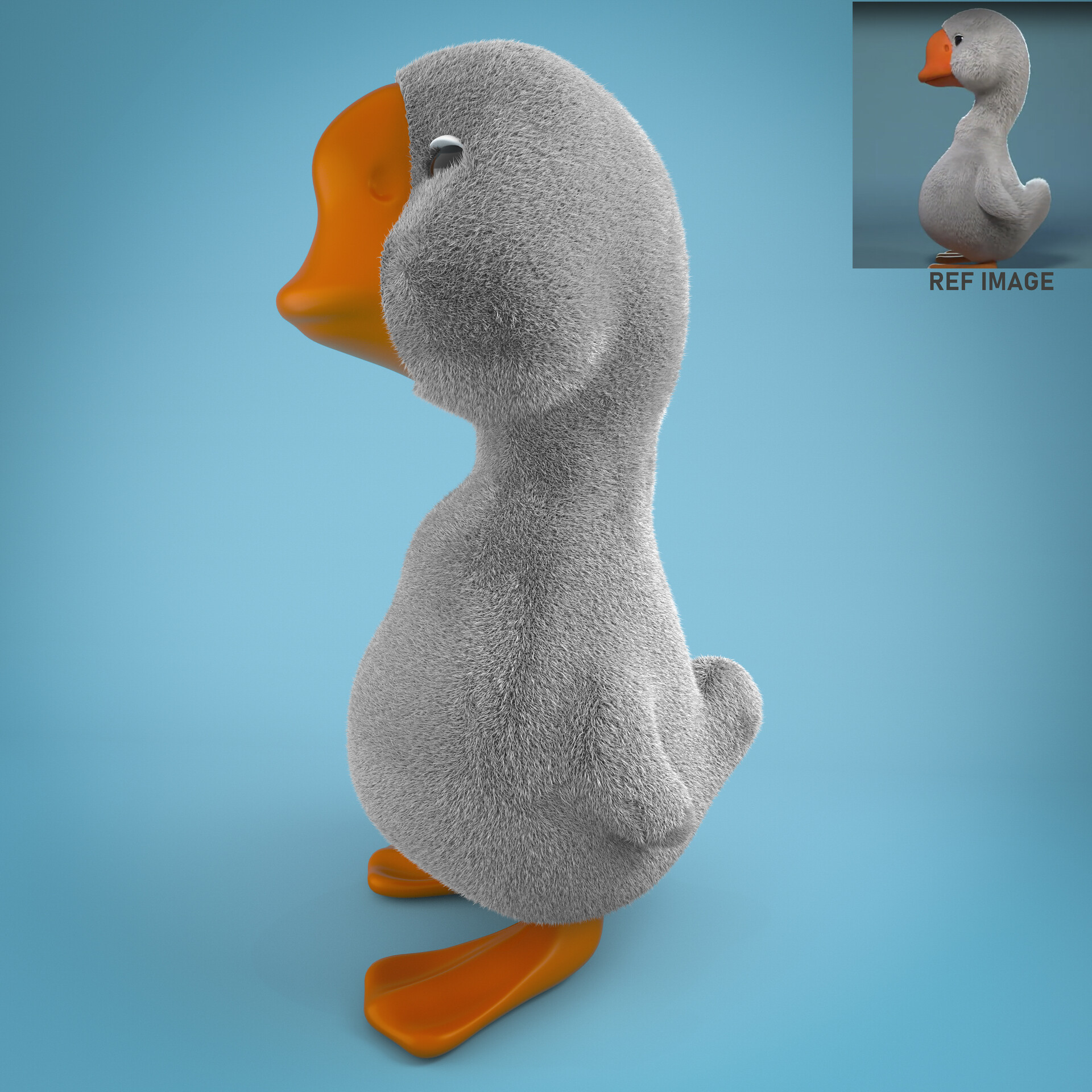 ArtStation - Cartoon Fluffy Duck