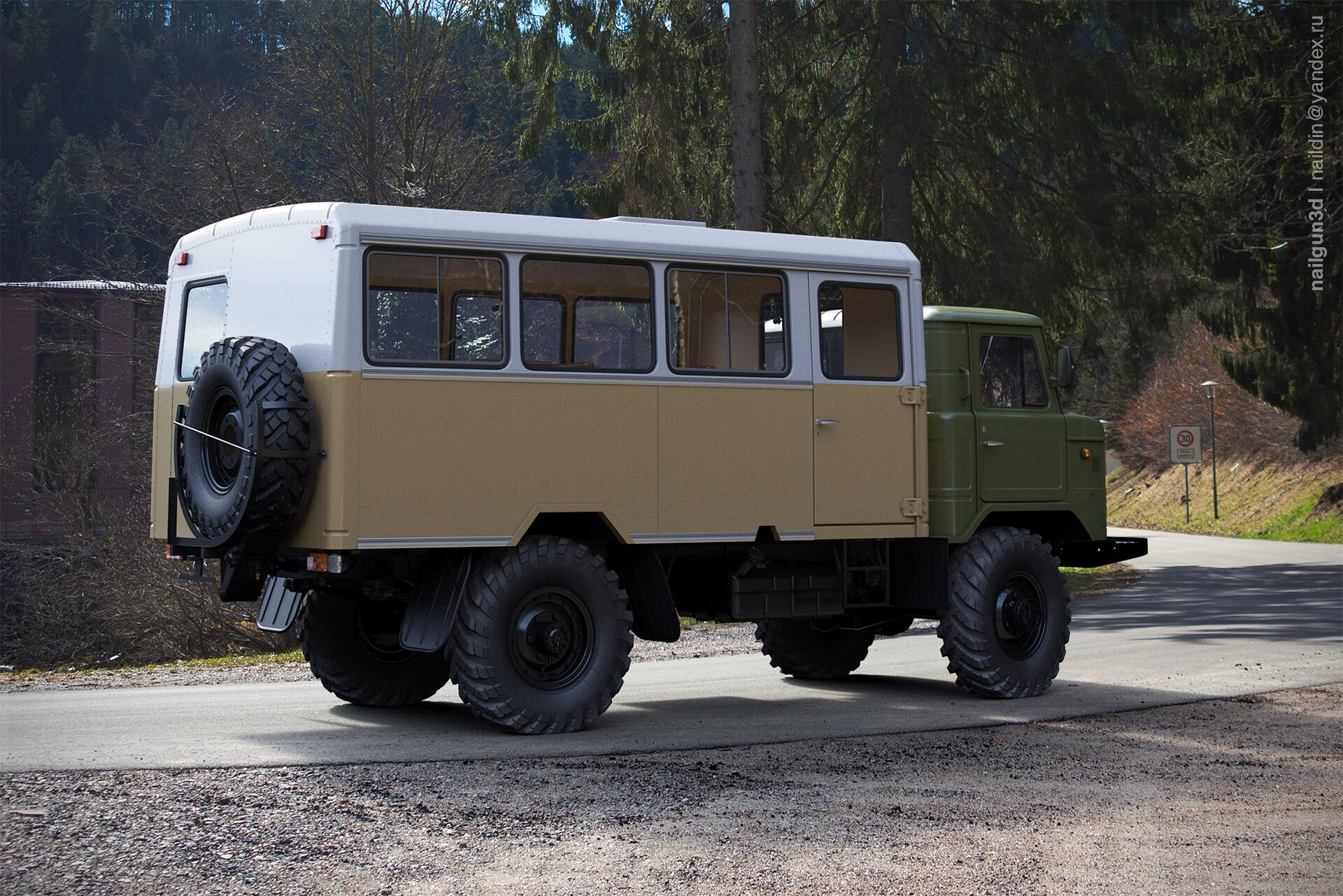 Nailgun3d _ Nail Khusnutdinov - NEFAZ NZAS-3964 (GAZ-66)