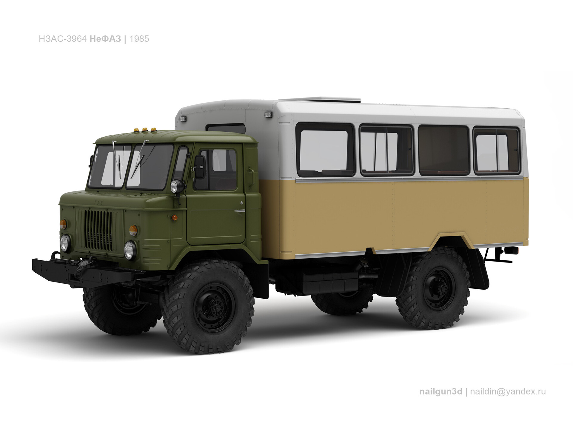 Nailgun3d _ Nail Khusnutdinov - NEFAZ NZAS-3964 (GAZ-66)